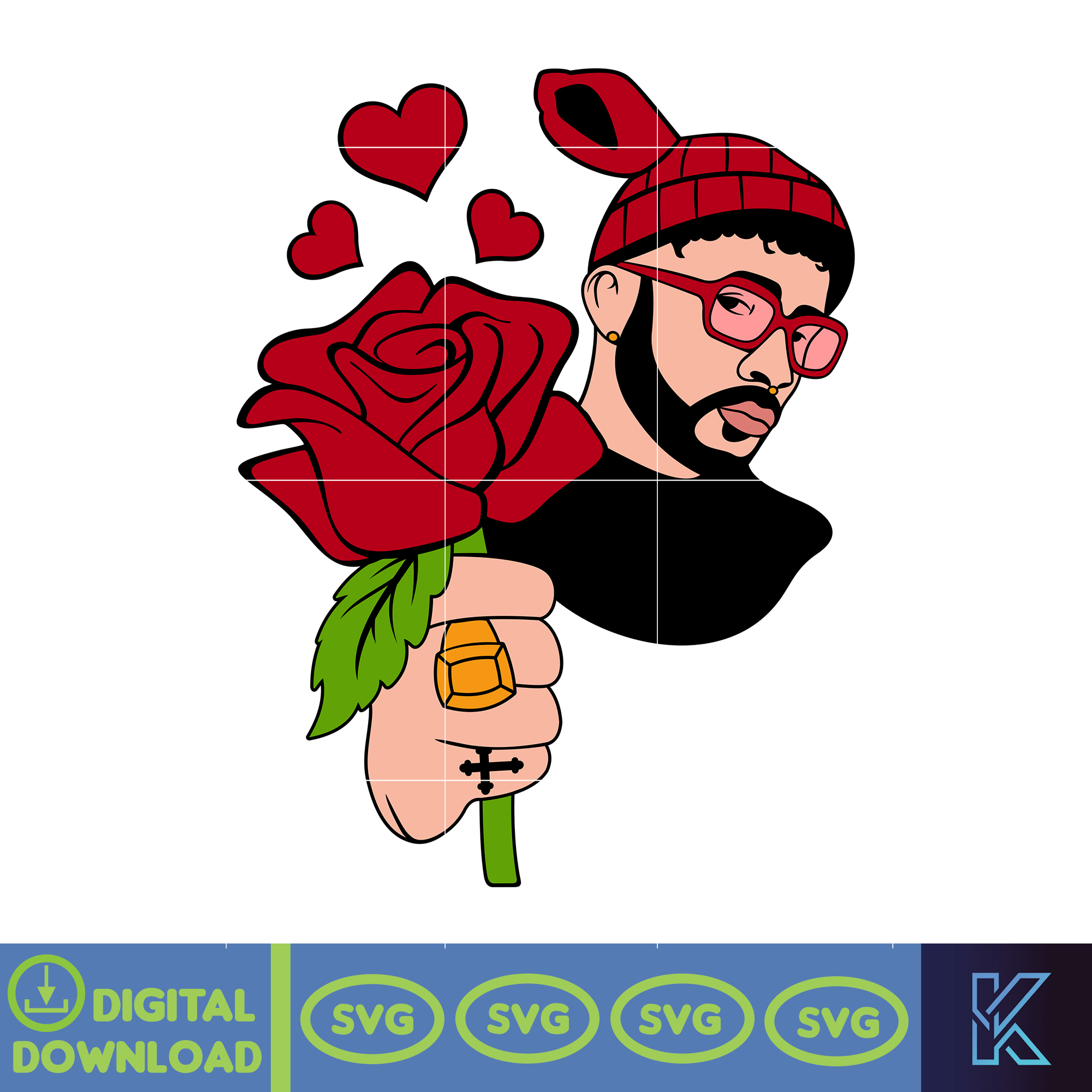 Bad Bunny Valentines Day Svg, Benito Svg, Un Valentina Sin T | Inspire ...
