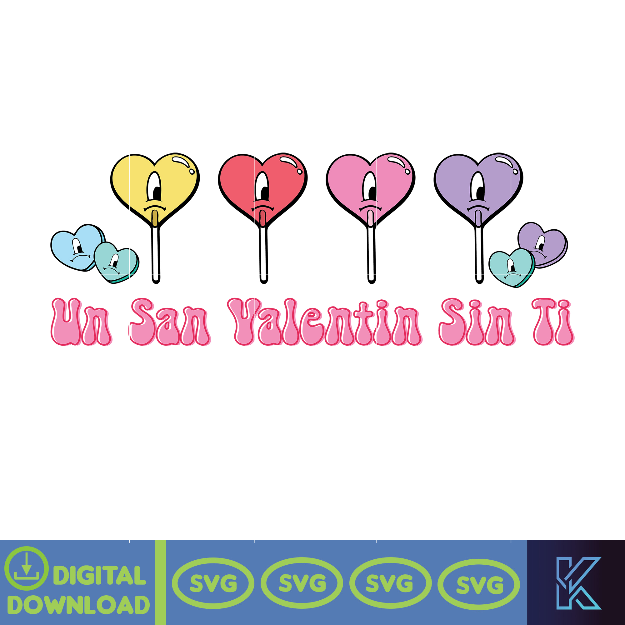 Bad Bunny Valentines Day Svg, Benito Svg, Un Valentina Sin T | Inspire ...