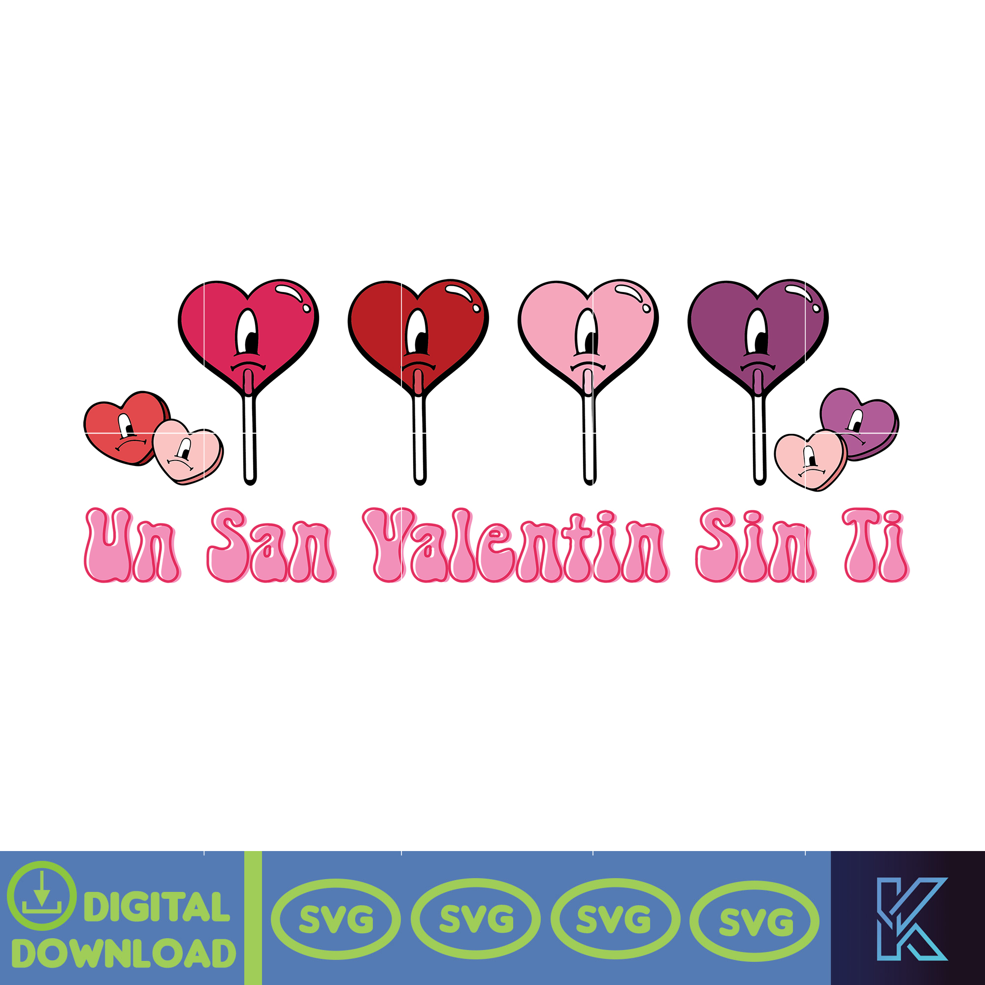 Bad Bunny Valentines Day Svg, Benito Svg, Un Valentina Sin T | Inspire ...
