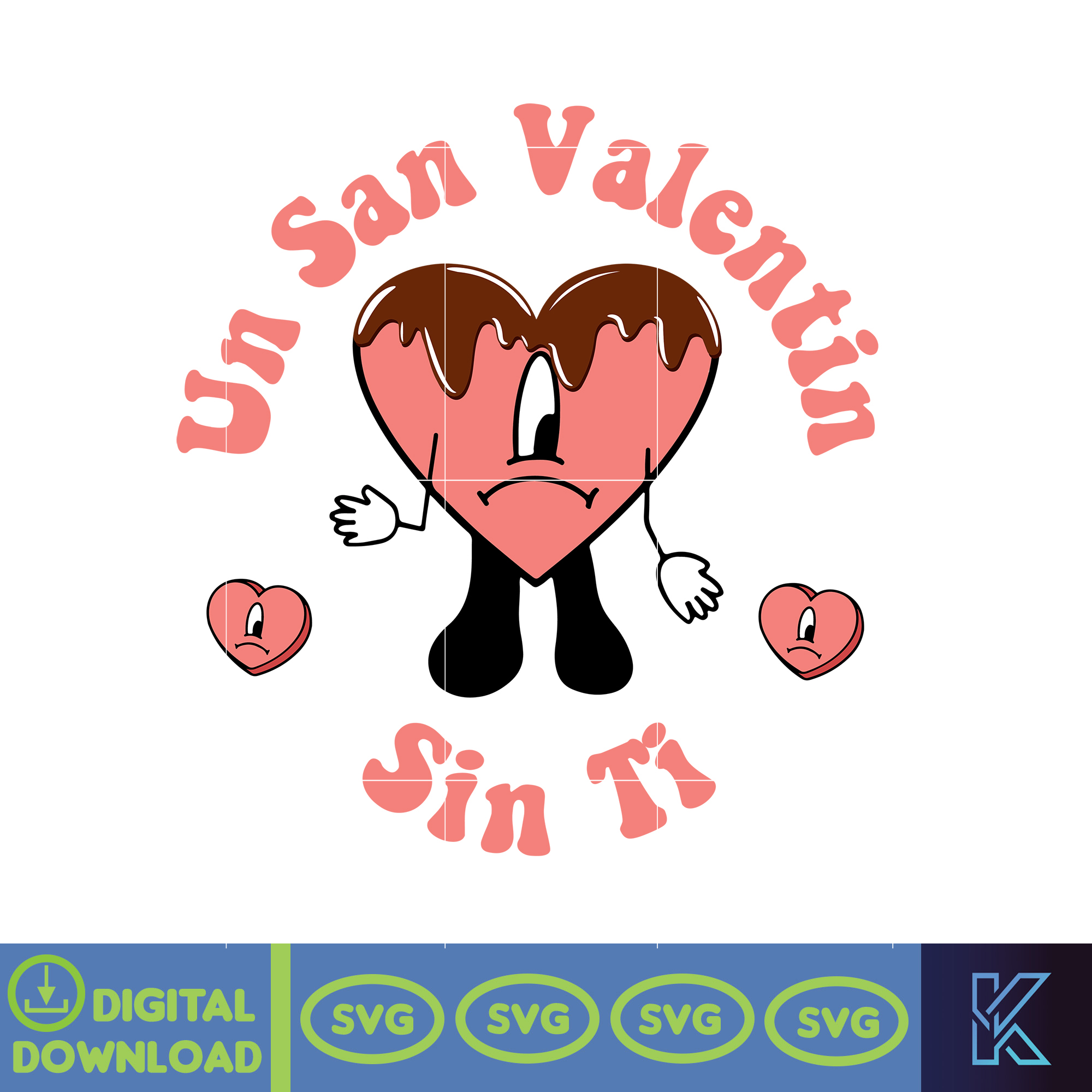 Bad Bunny Valentines Day Svg, Benito Svg, Un Valentina Sin T | Inspire ...