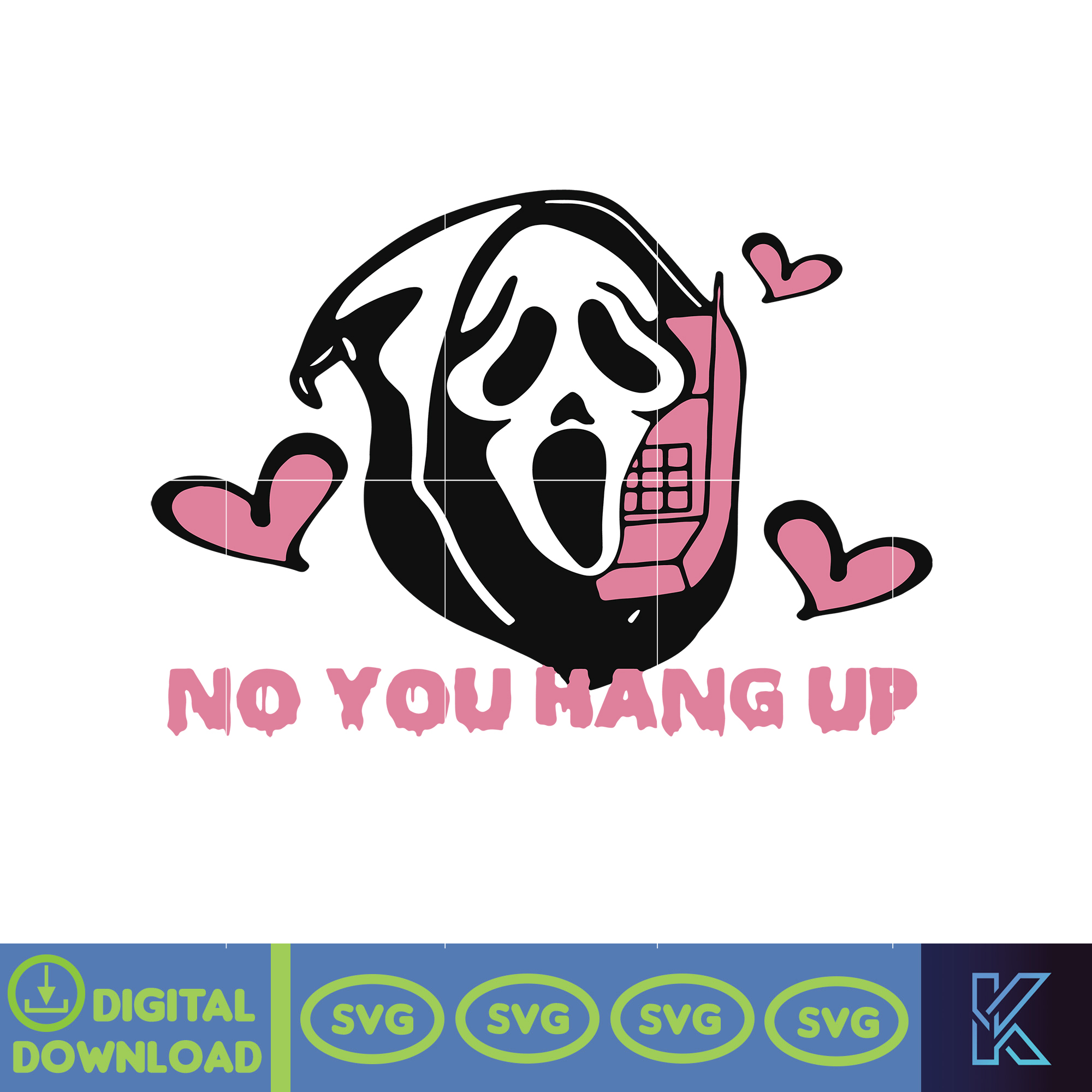 Valentines Scream Ghost Svg, Scream Shost Svg, Ghostface Val - Inspire ...