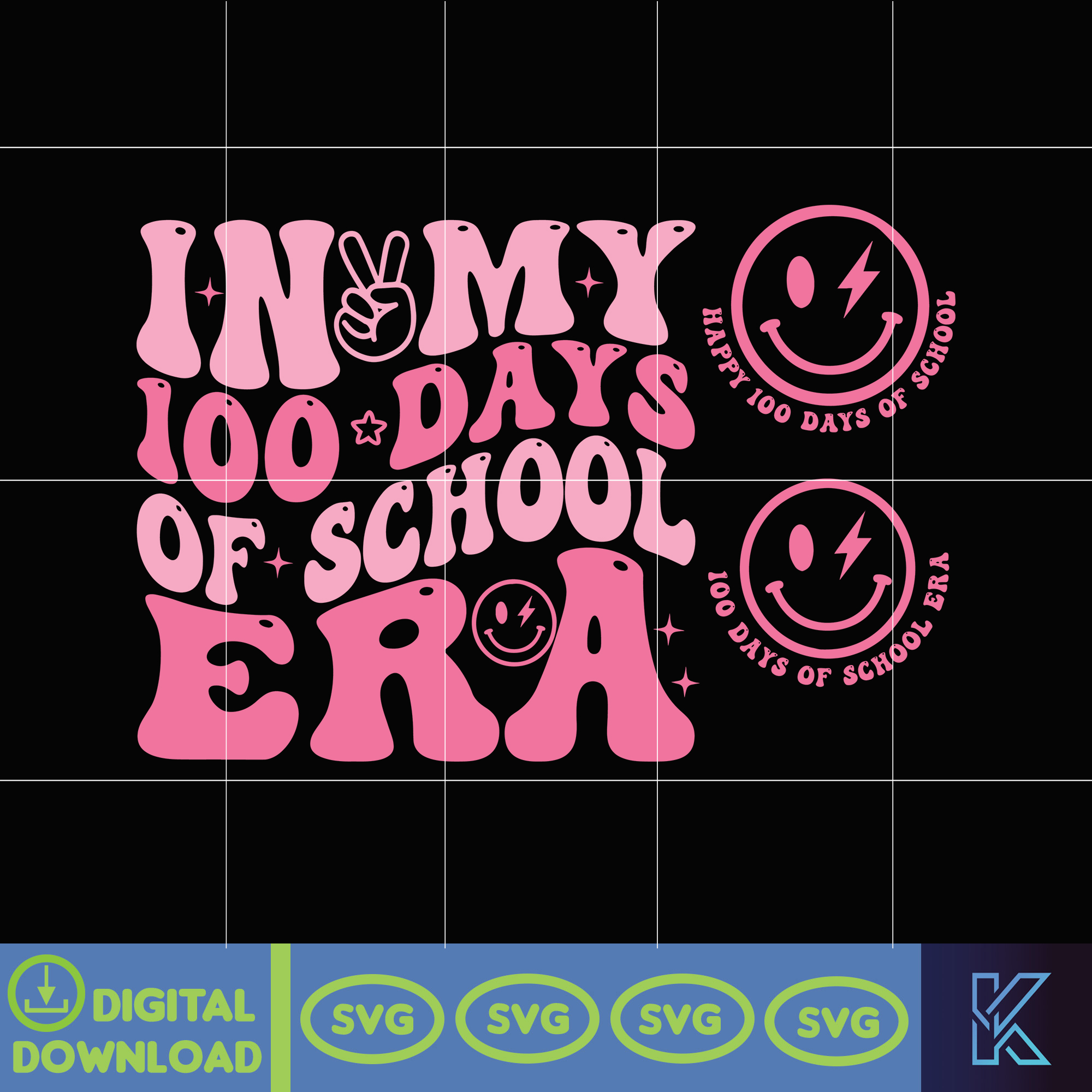 In My 100 Days Of School Era Svg, Happy 100th Day of School | Inspire ...