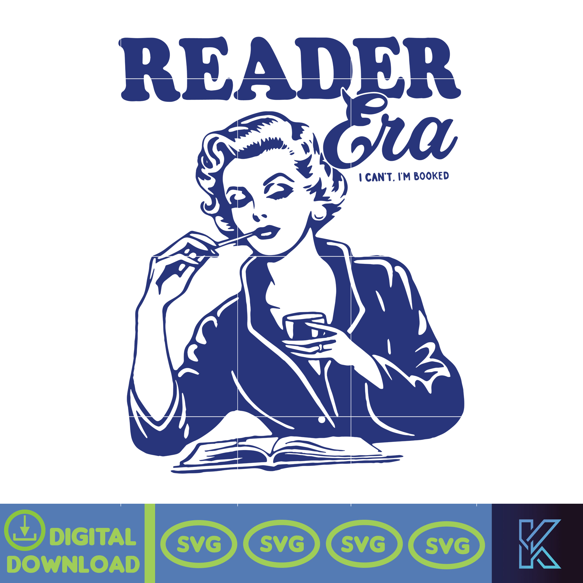 Reader Era Bookish Svg, Book Lover Comfort Colors Svg, Dark | Inspire ...