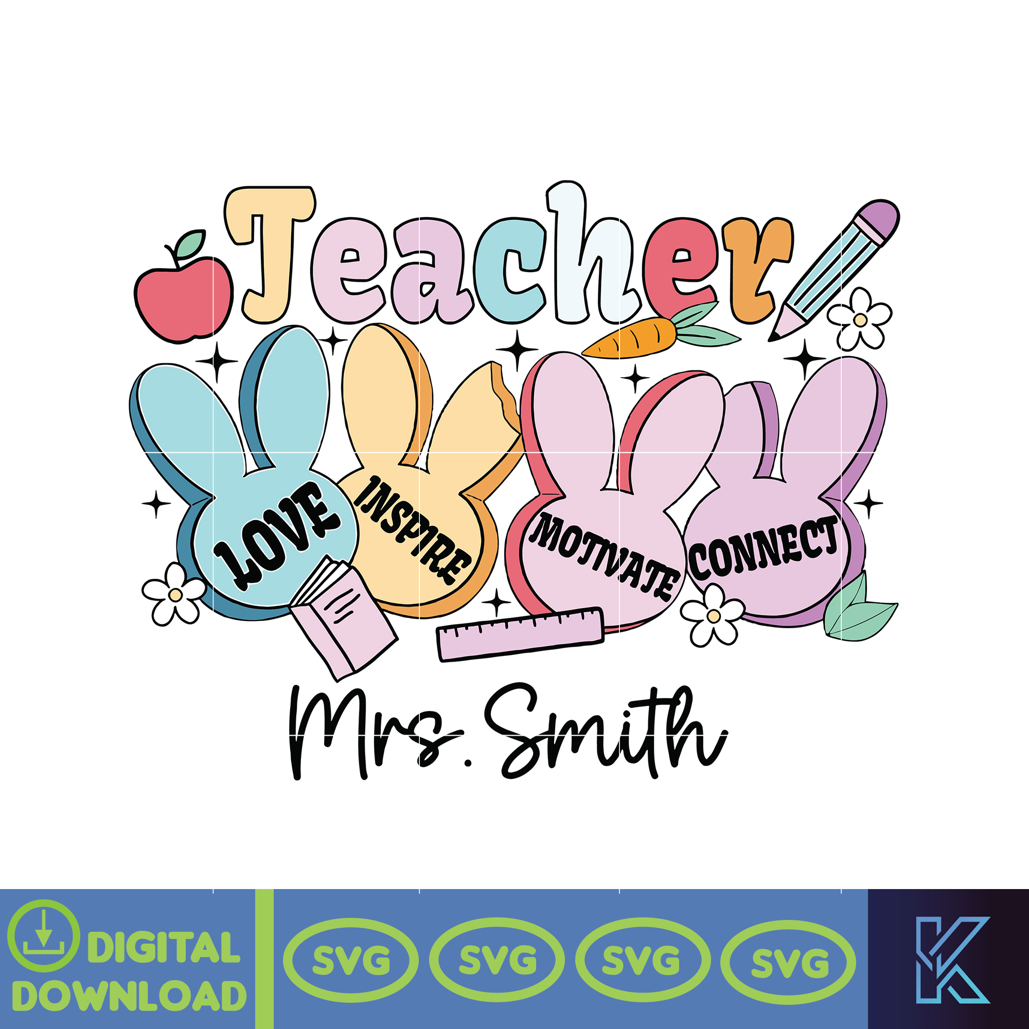 Teacher Of The Sweetest Peeps Svg, Teacher Easter Day Svg, C | Inspire ...