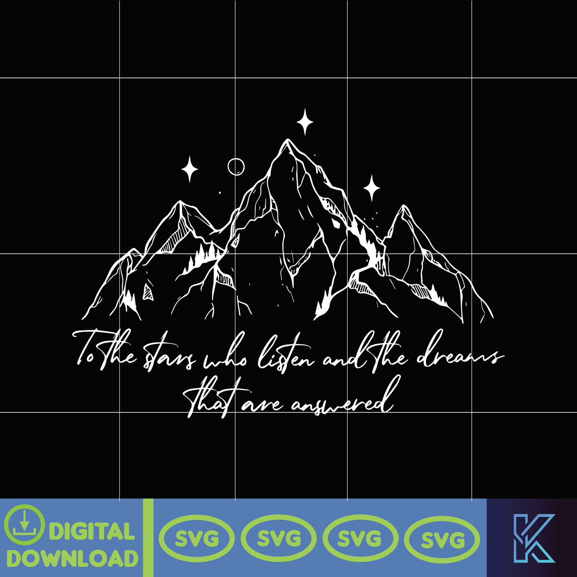 To The Stars Who Listens Acotar Svg, Acotar Night Court Svg, | Inspire ...