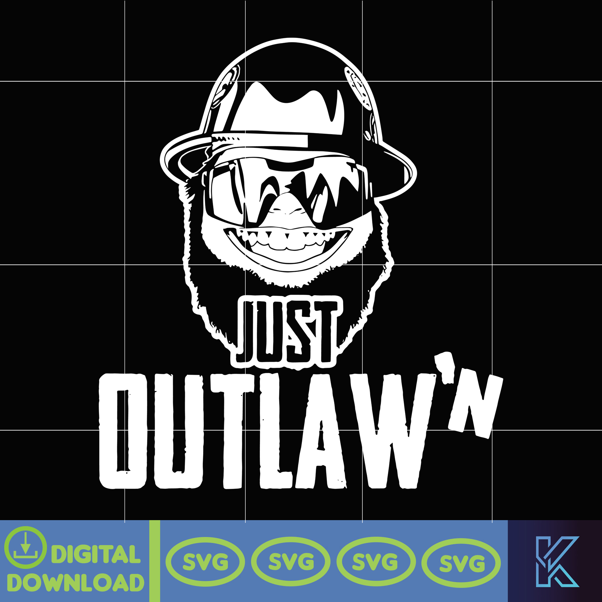 Just Outlaw'n Svg, Outlaw Ricky Svg, Instant Download - Inspire Uplift