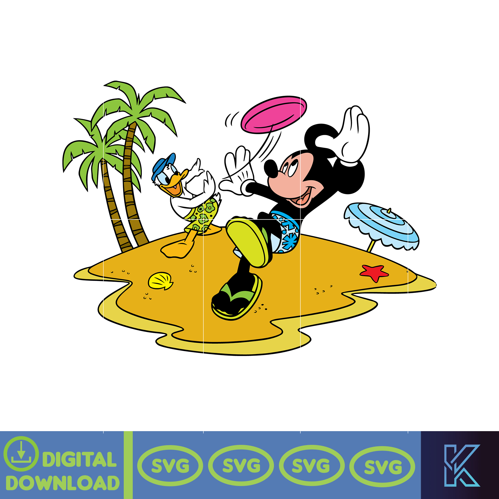 Mickey Donald Beach Png, Mickey Summer Svg, Summer Svg, Summ | Inspire ...