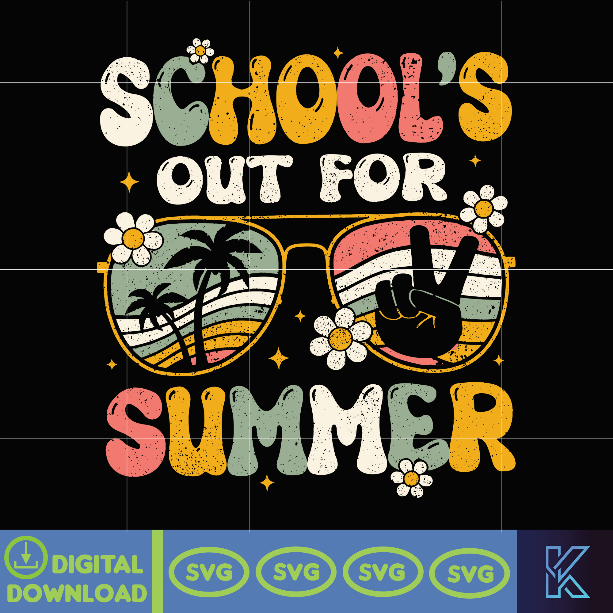 Schools Out For Summer Svg, Happy Last Day Of School Svg, Su | Inspire ...