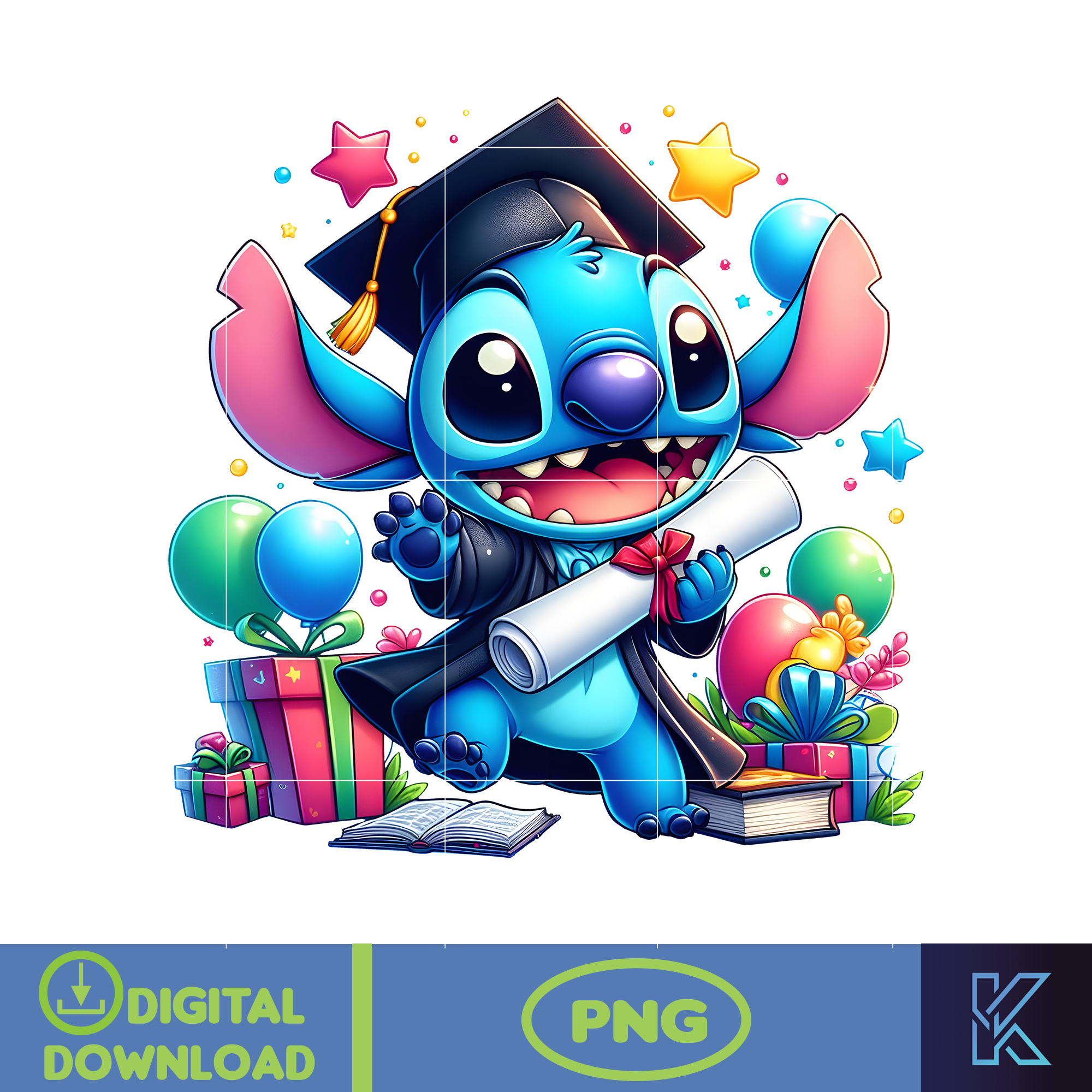 Cartoon Stitch Graduation 2024 Png, Cartoon Graduate Png, DN | Inspire ...