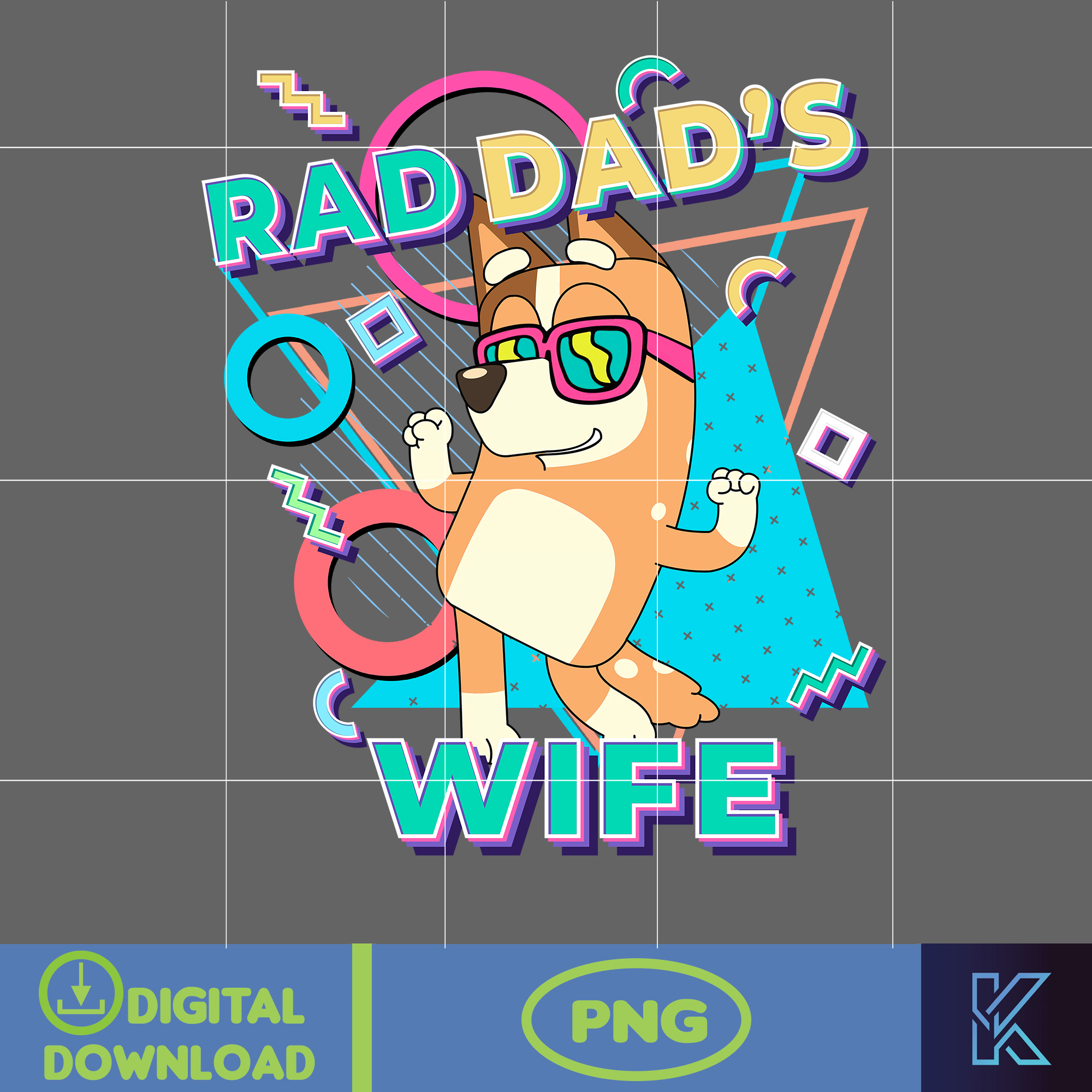 Rad Dad's Wife Mom Png, Designs Cartoon Rad Dad Png, Father' | Inspire ...