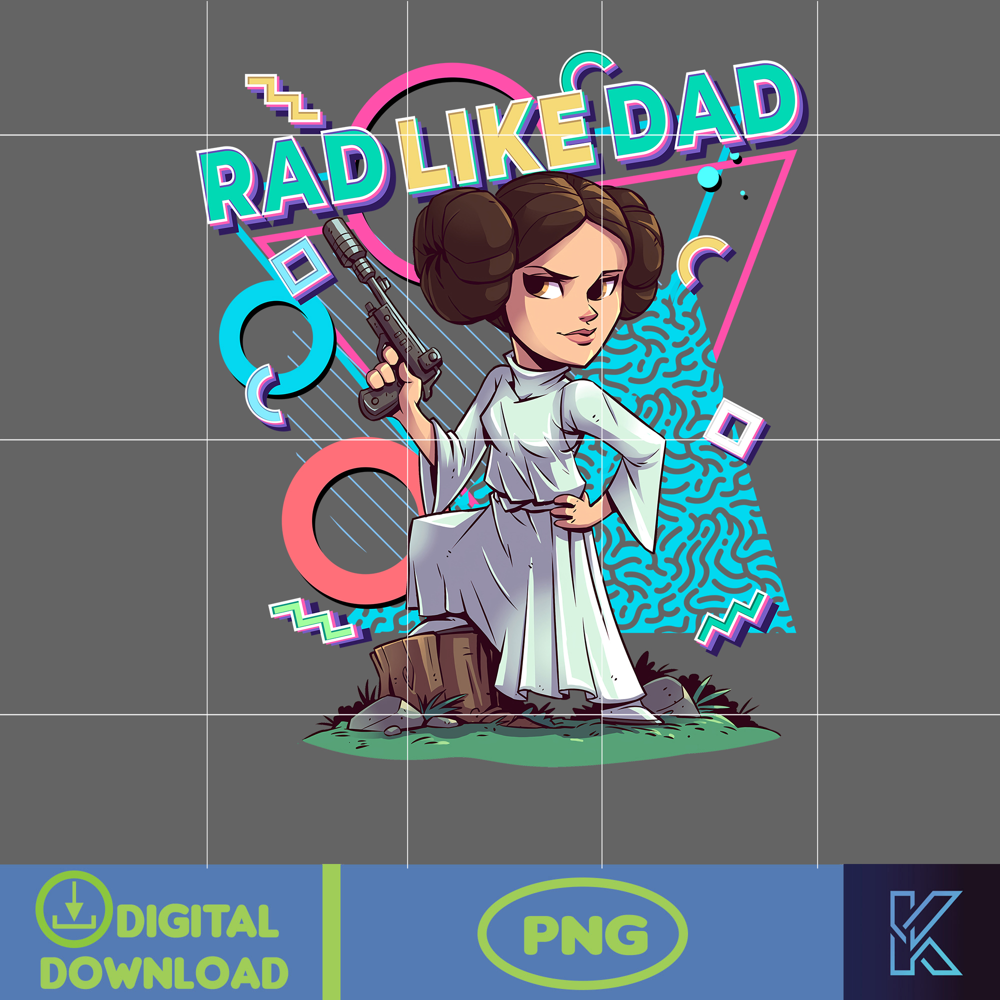 Rad Like Dad Leia Organa Png, Designs Cartoon Rad Dad Png, F | Inspire ...
