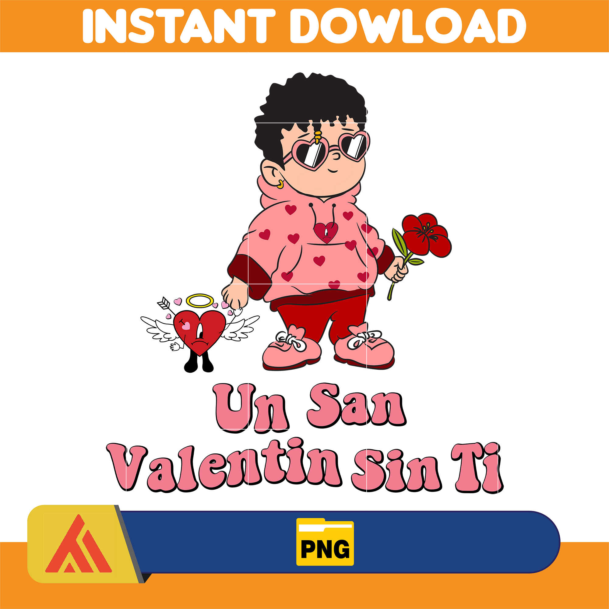 Bad Bunny Valentines Day Png, Benito Png, Un Valentina Sin T - Inspire ...