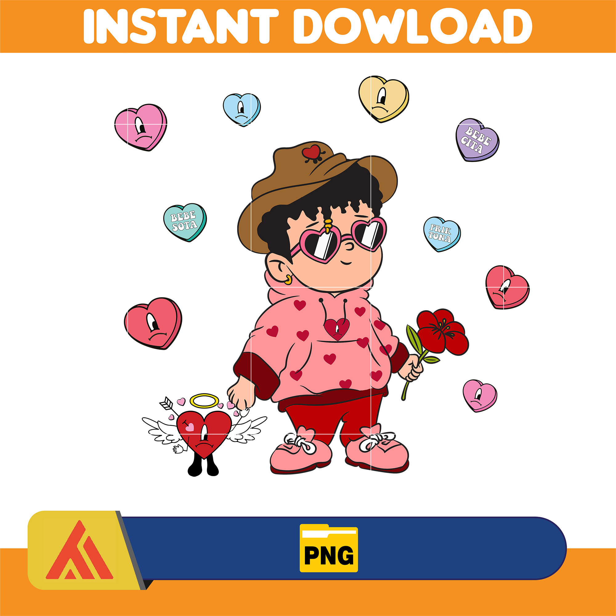 Bad Bunny Valentines Day Png, Benito Png, Un Valentina Sin T - Inspire ...