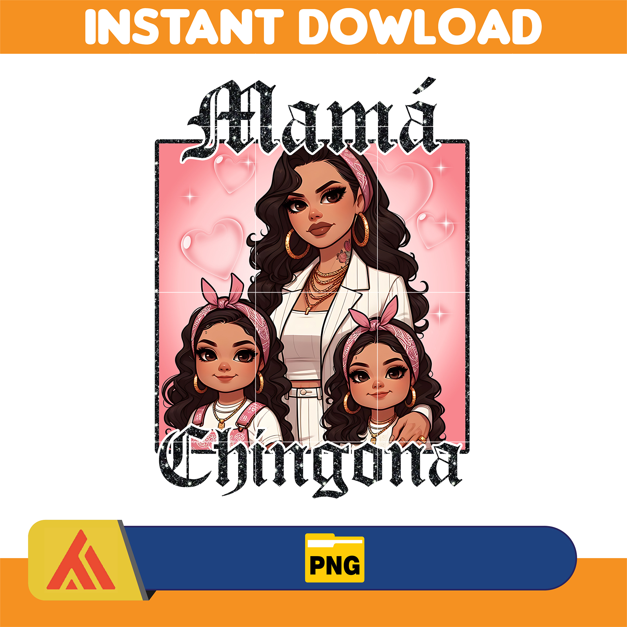Mama Chingona Chicana Mom Png, Chibi Style Latina Mother's D | Inspire ...