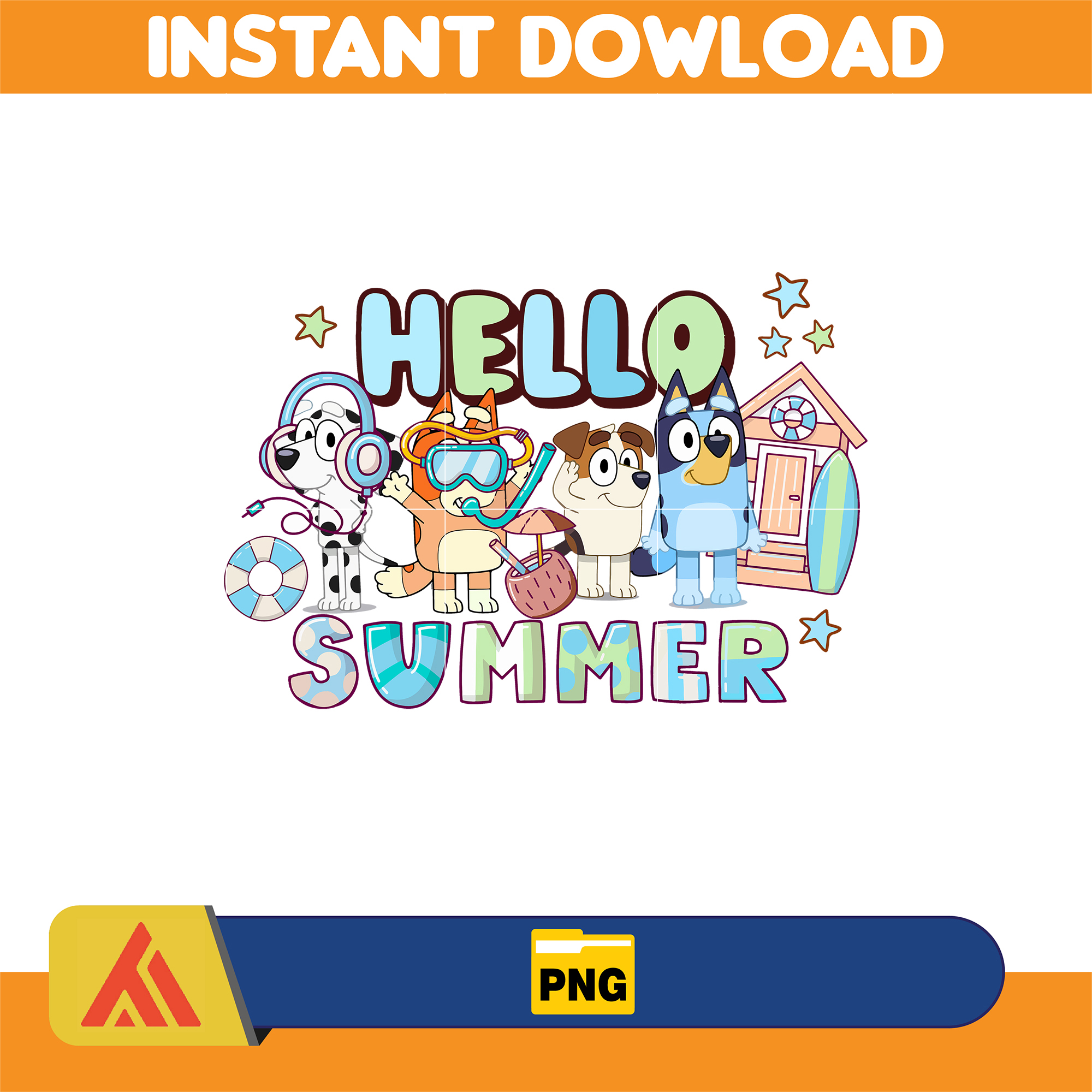 Bluey Dog Beach Png, Bluey Summer Png, Grannies Bluey Png, B | Inspire ...