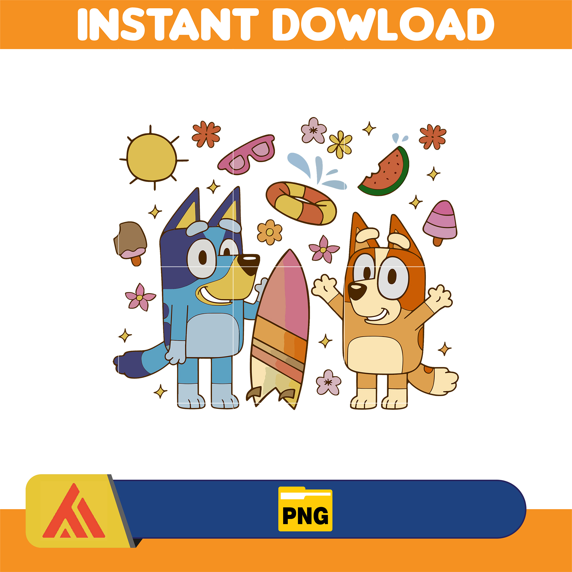 Bluey Summer Png, Bluey Summer Png, Grannies Bluey Png, Blue | Inspire ...