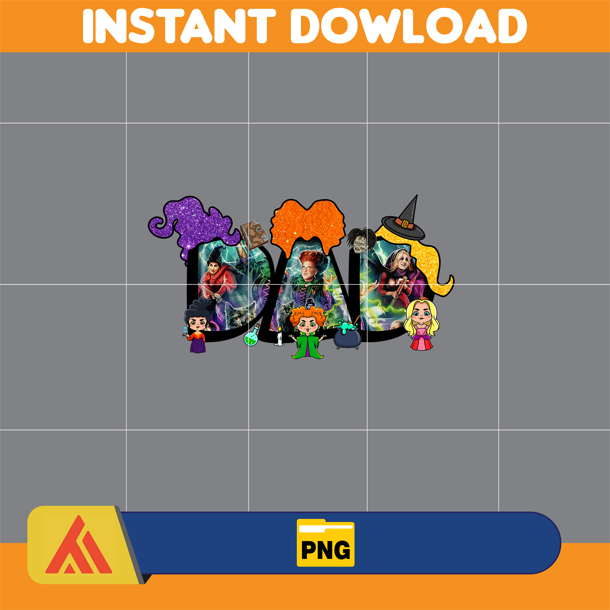 Hocus Pocus Dad Png, Cartoon Dad Png, Characters Letters Png | Inspire ...