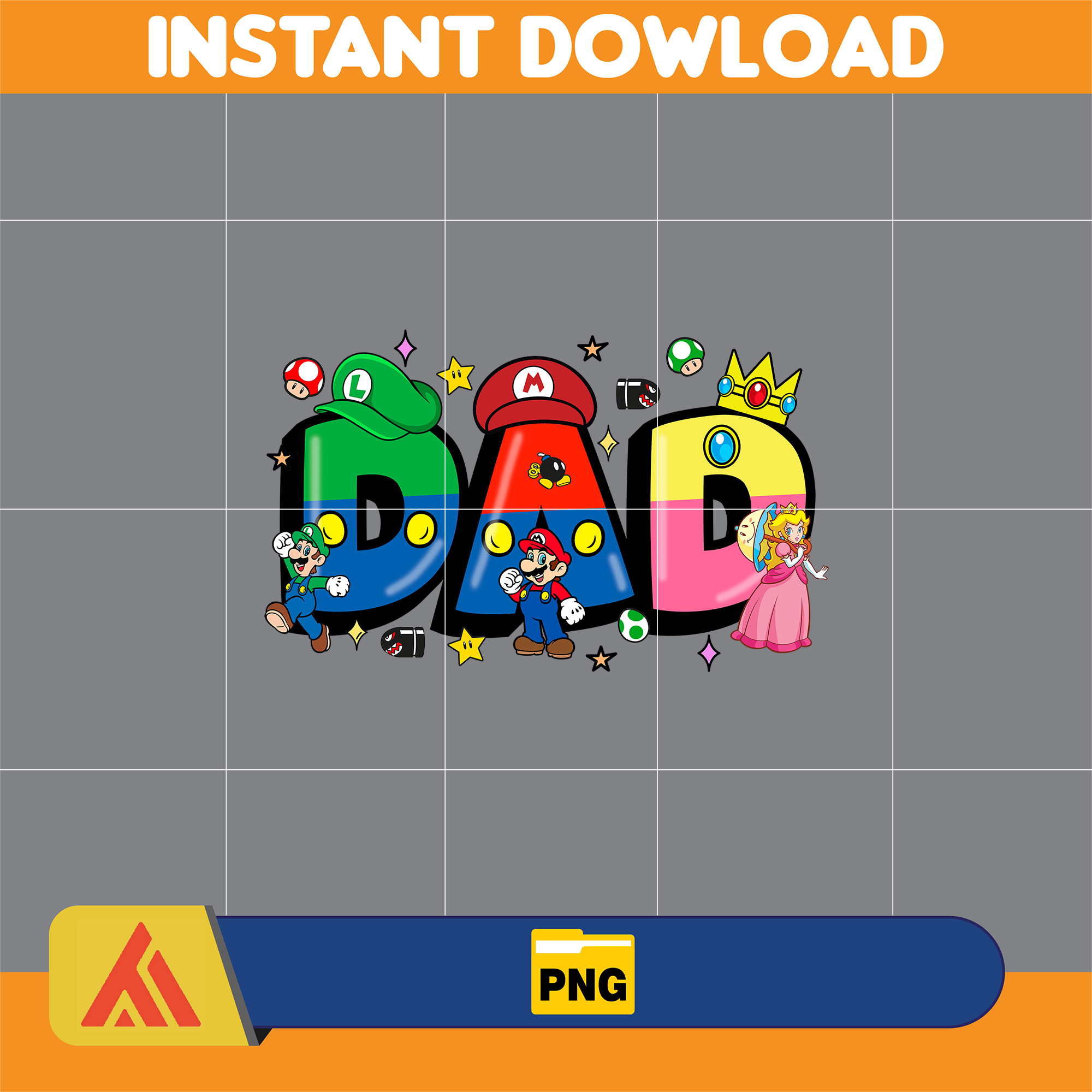 Mario Dad Png, Cartoon Dad Png, Characters Letters Png, Dood | Inspire ...