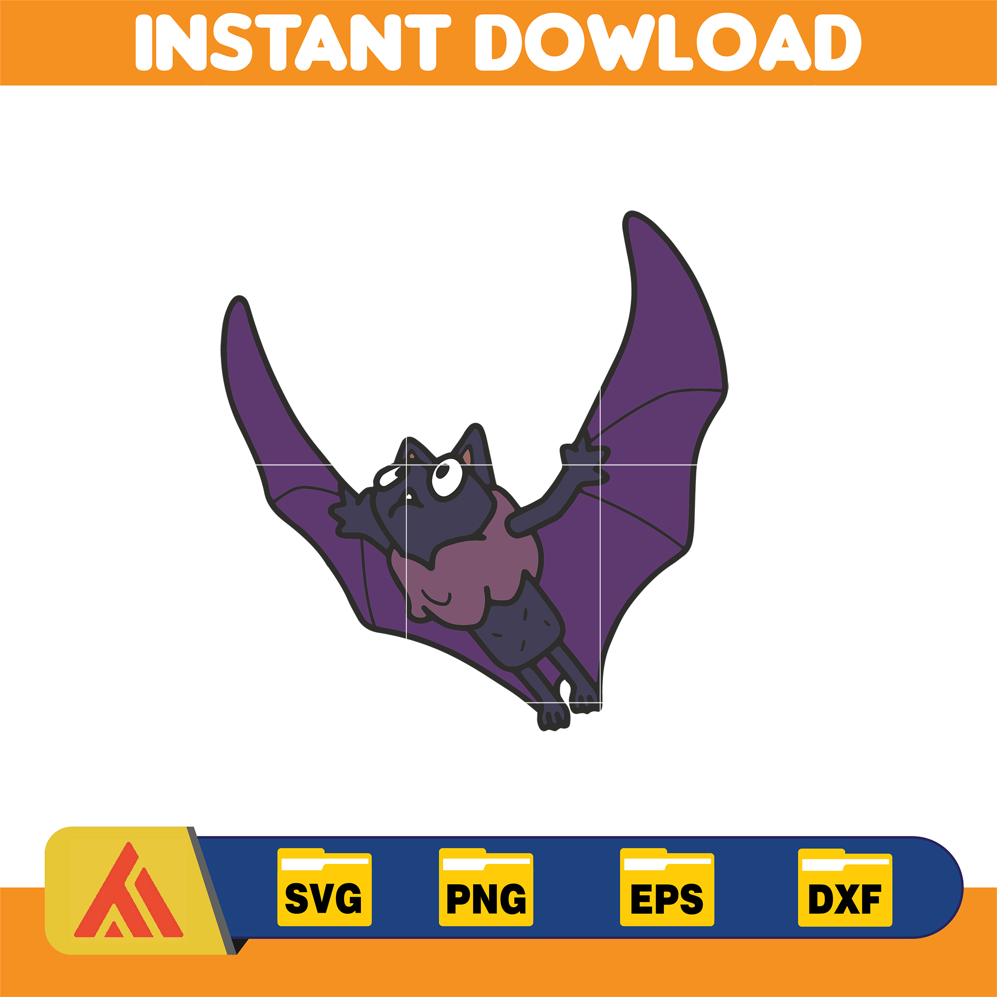 Bluey Bat Halloween Svg, Bluey vector, Bluey Halloween Cutfi | Inspire ...