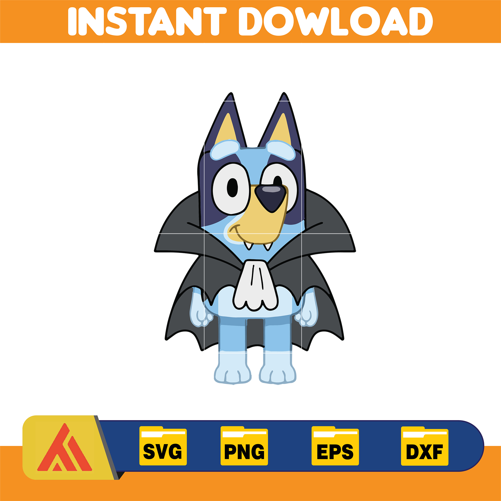 Bluey Dad Halloween Svg, Bluey vector, Bluey Halloween Cutfi | Inspire ...