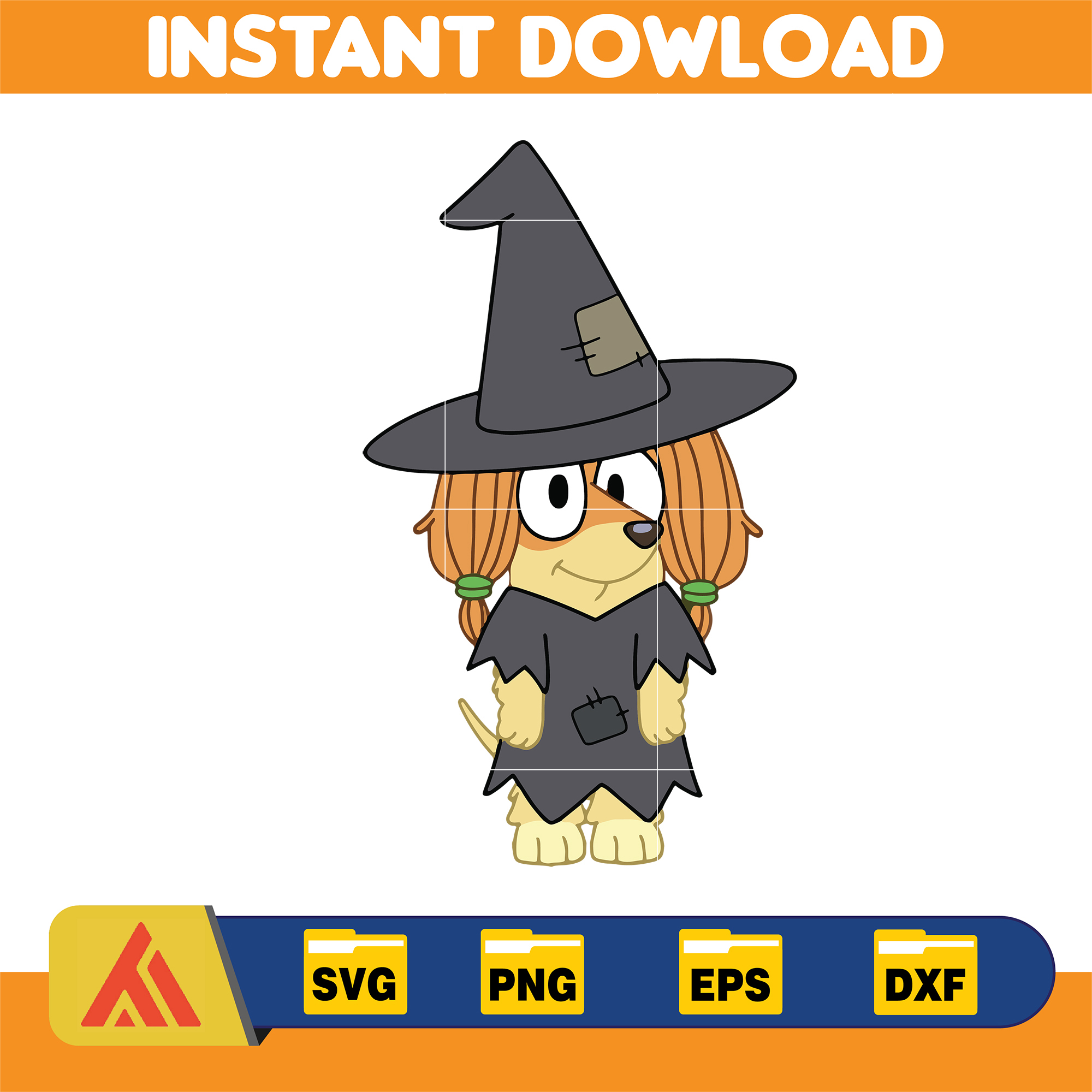 Bluey Indy Halloween Svg, Bluey vector, Bluey Halloween Cutf - Inspire ...