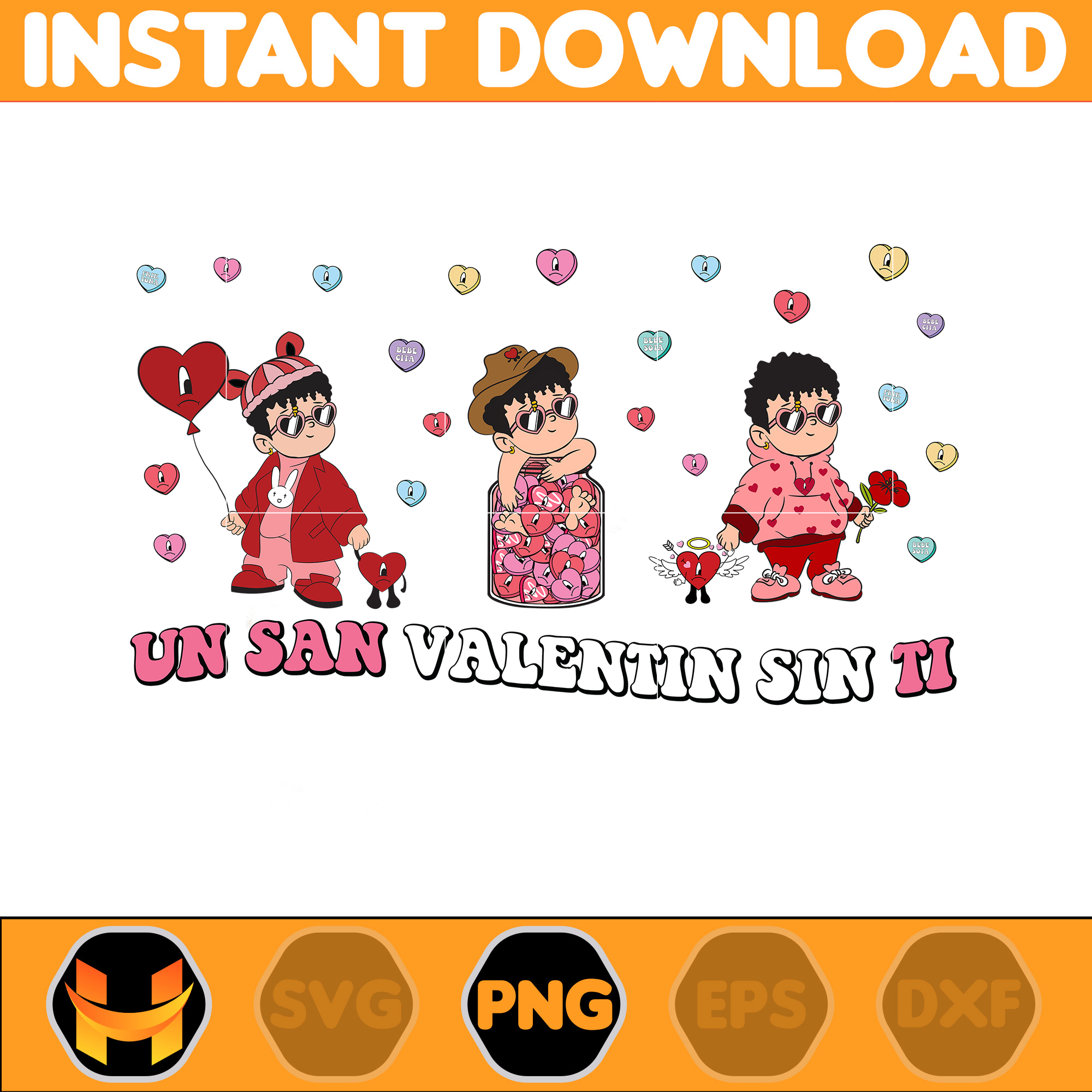 Bad Bunny Valentines Day Png, Benito Png, Un Valentina Sin T | Inspire ...