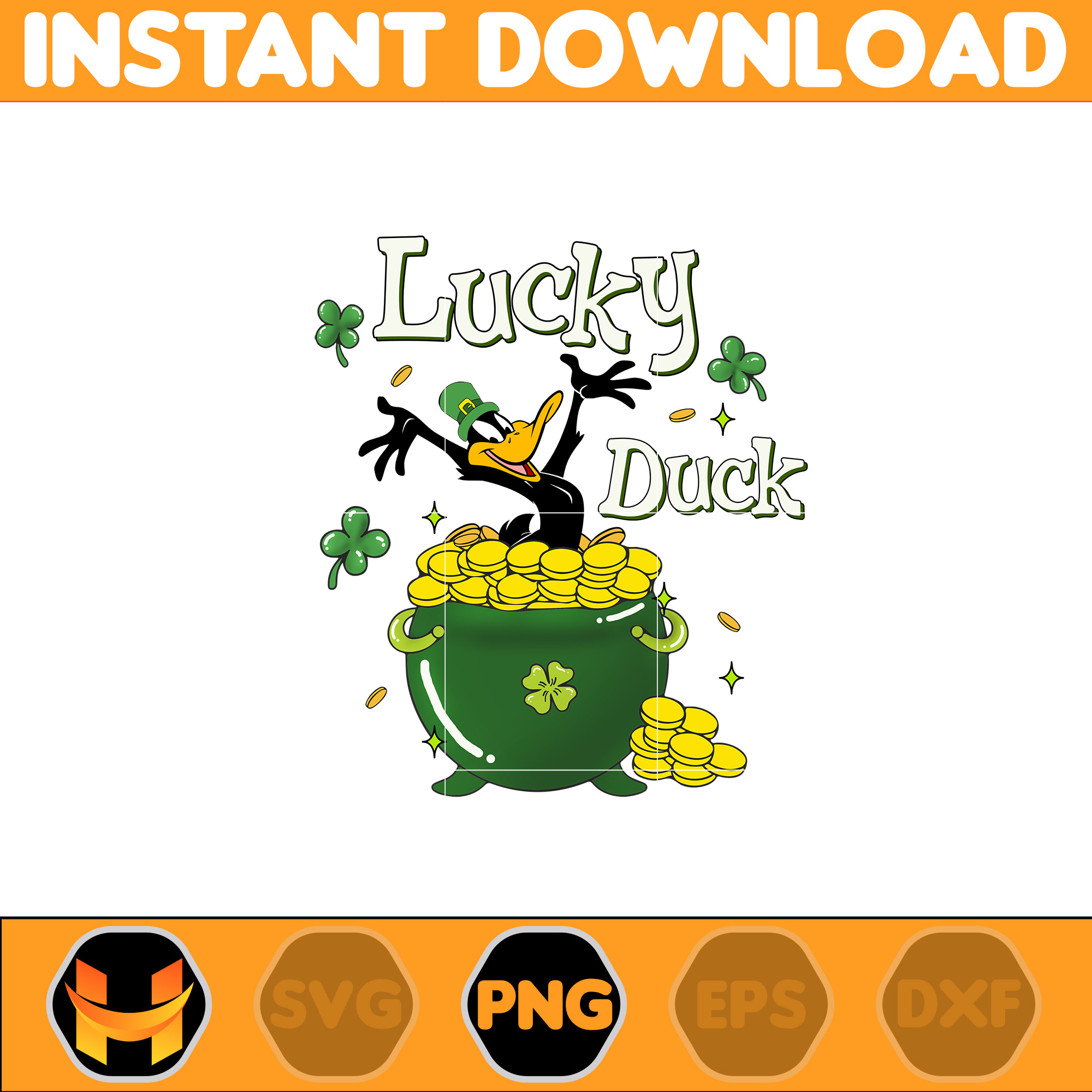 Lucky Duck Png, Pinch Proof Png, St Patrick's Day Png, Carto - Inspire ...
