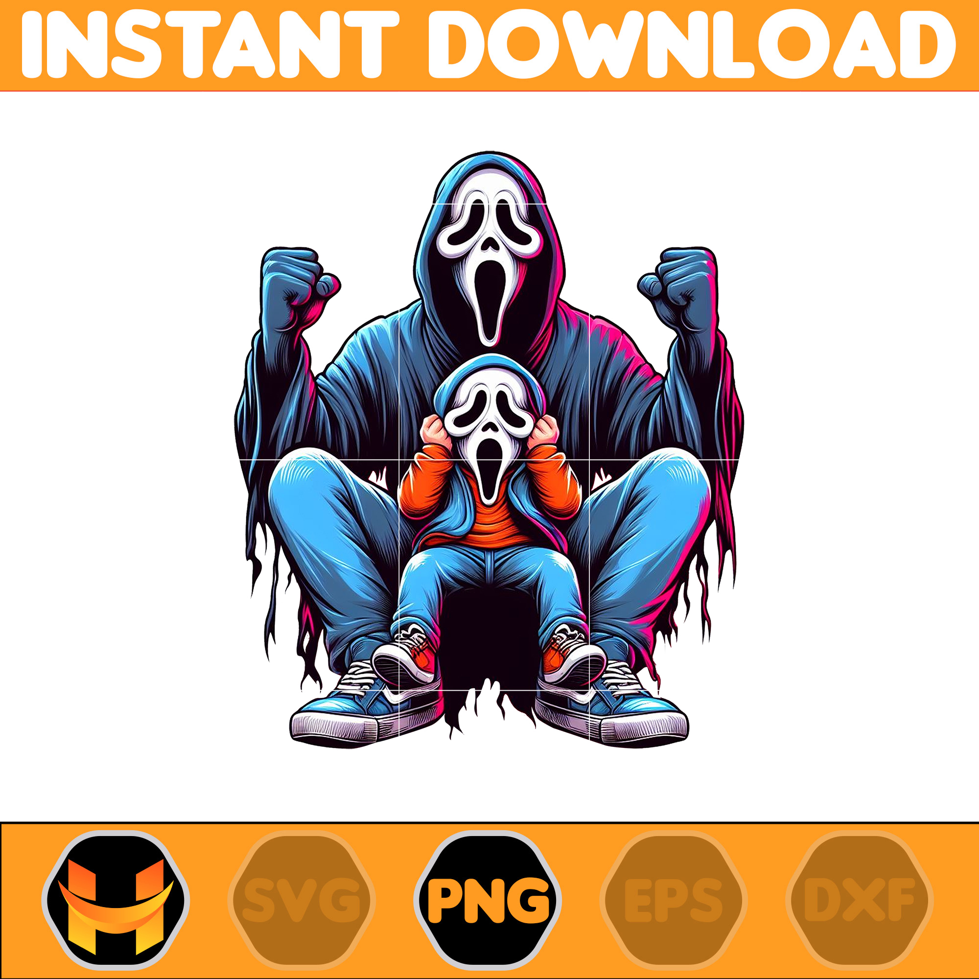 Ghostface Scream Png, Super Hero Dad And Son Png, Father's D - Inspire ...