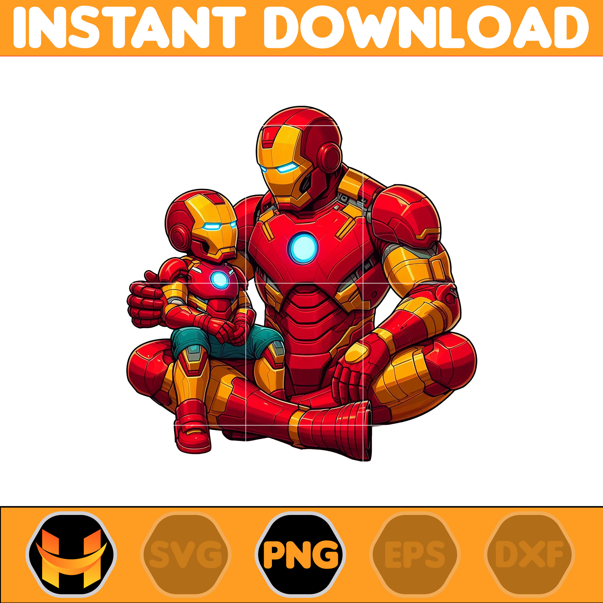 Iron Man Dad And Son Png, Super Hero Dad And Son Png, Father | Inspire ...