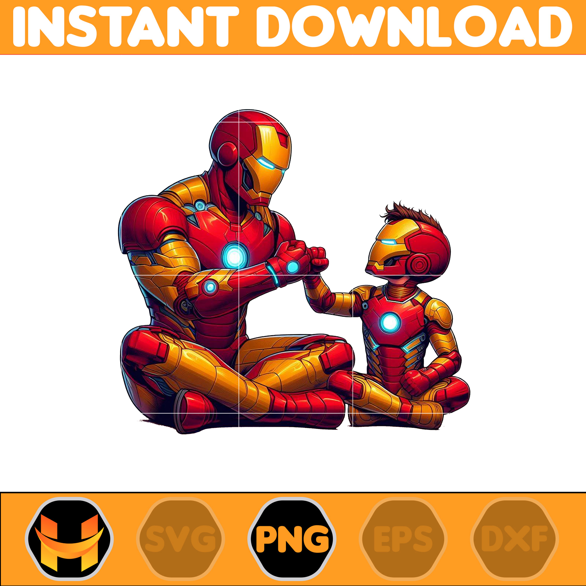 Iron Man Dad And Son Png, Super Hero Dad And Son Png, Father - Inspire ...
