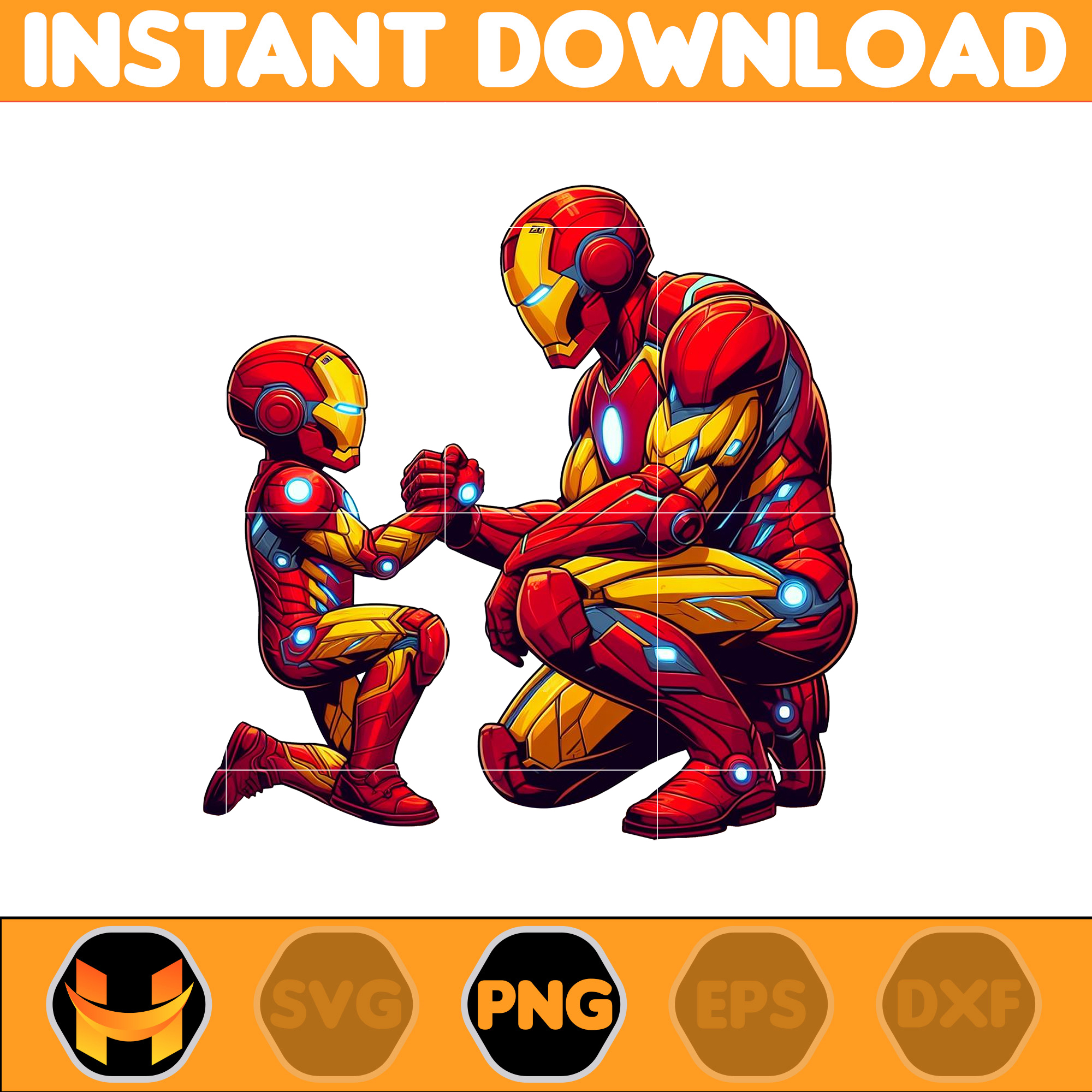 Iron Man Dad And Son Png, Super Hero Dad And Son Png, Father - Inspire ...