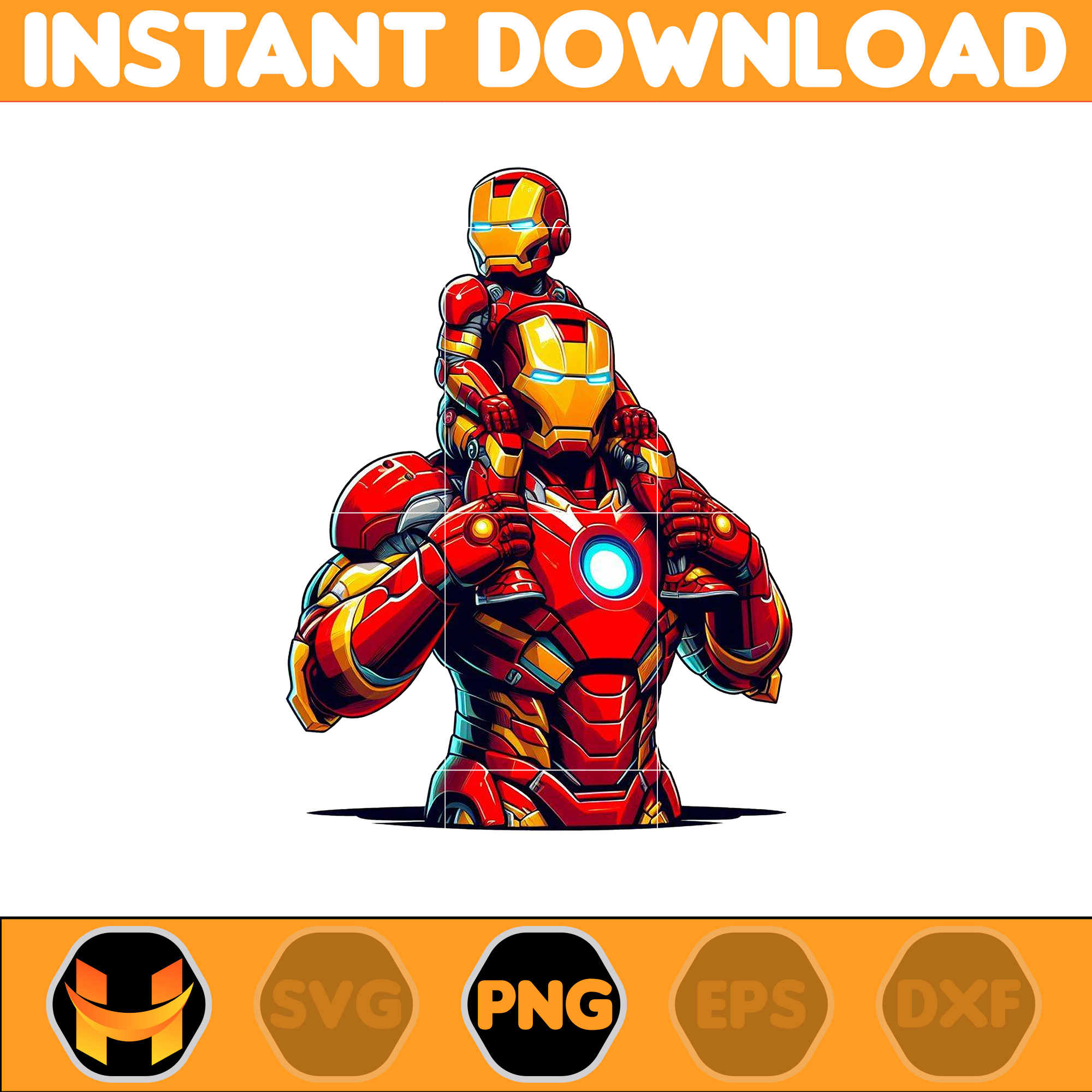 Iron Man Dad And Son Png, Super Hero Dad And Son Png, Father | Inspire ...