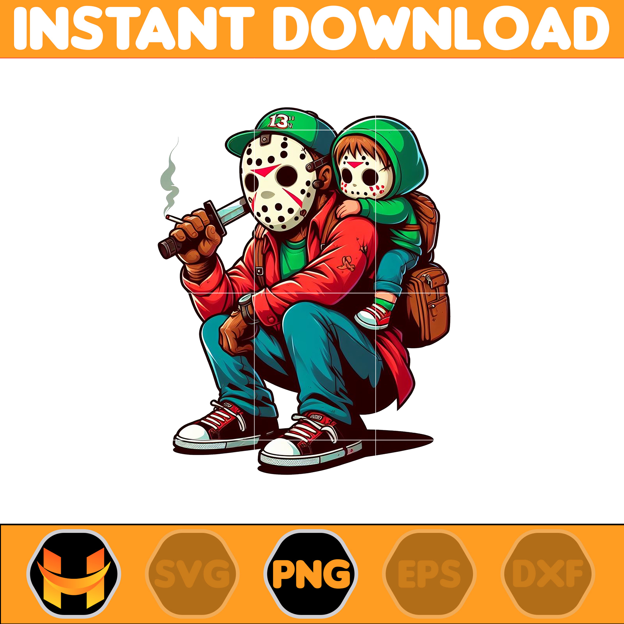 Jason Voorhees Png, Super Hero Dad And Son Png, Father's Day | Inspire ...