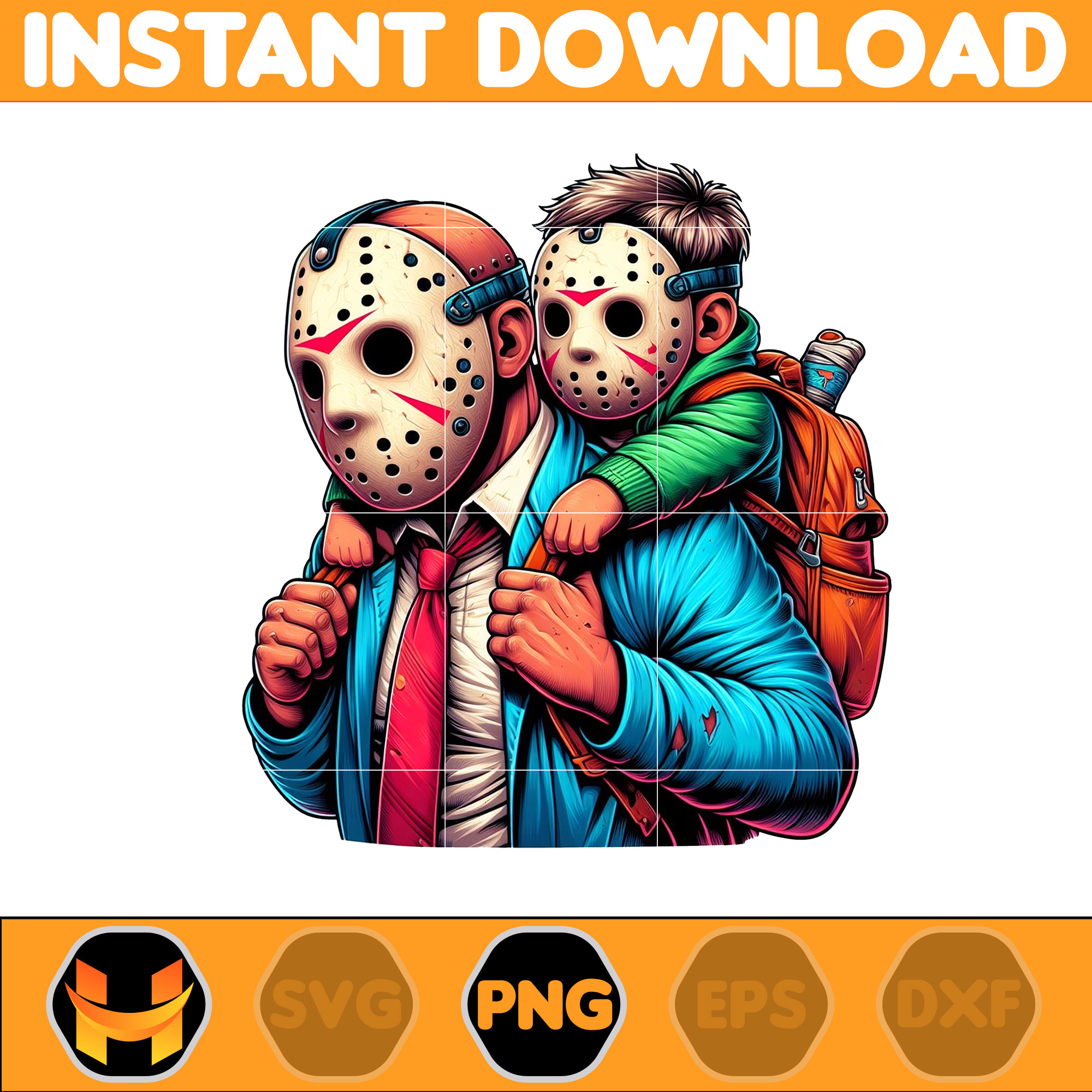 Jason Voorhees Png, Super Hero Dad And Son Png, Father's Day | Inspire ...