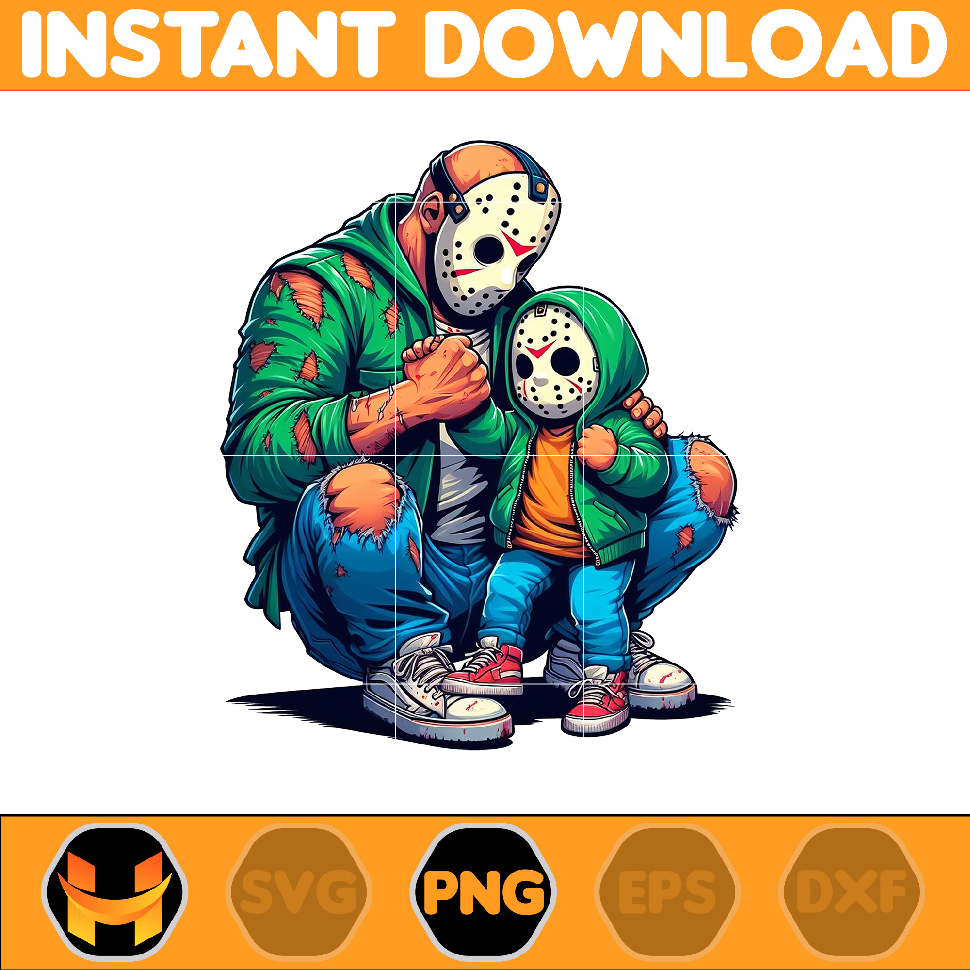 Jason Voorhees Png, Super Hero Dad And Son Png, Father's Day - Inspire ...