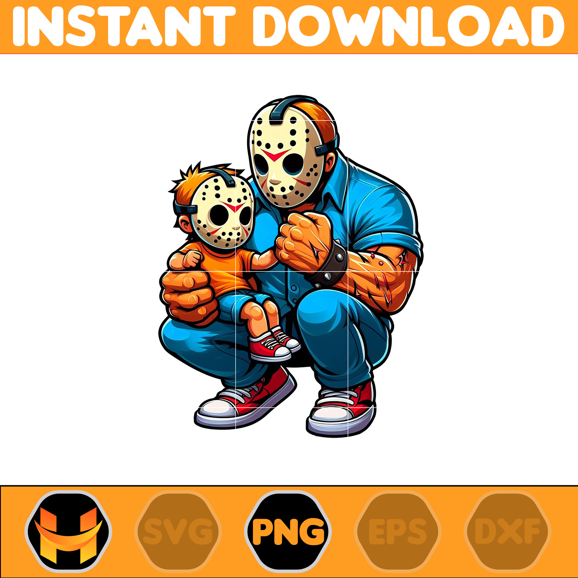 Jason Voorhees Png, Super Hero Dad And Son Png, Father's Day - Inspire ...