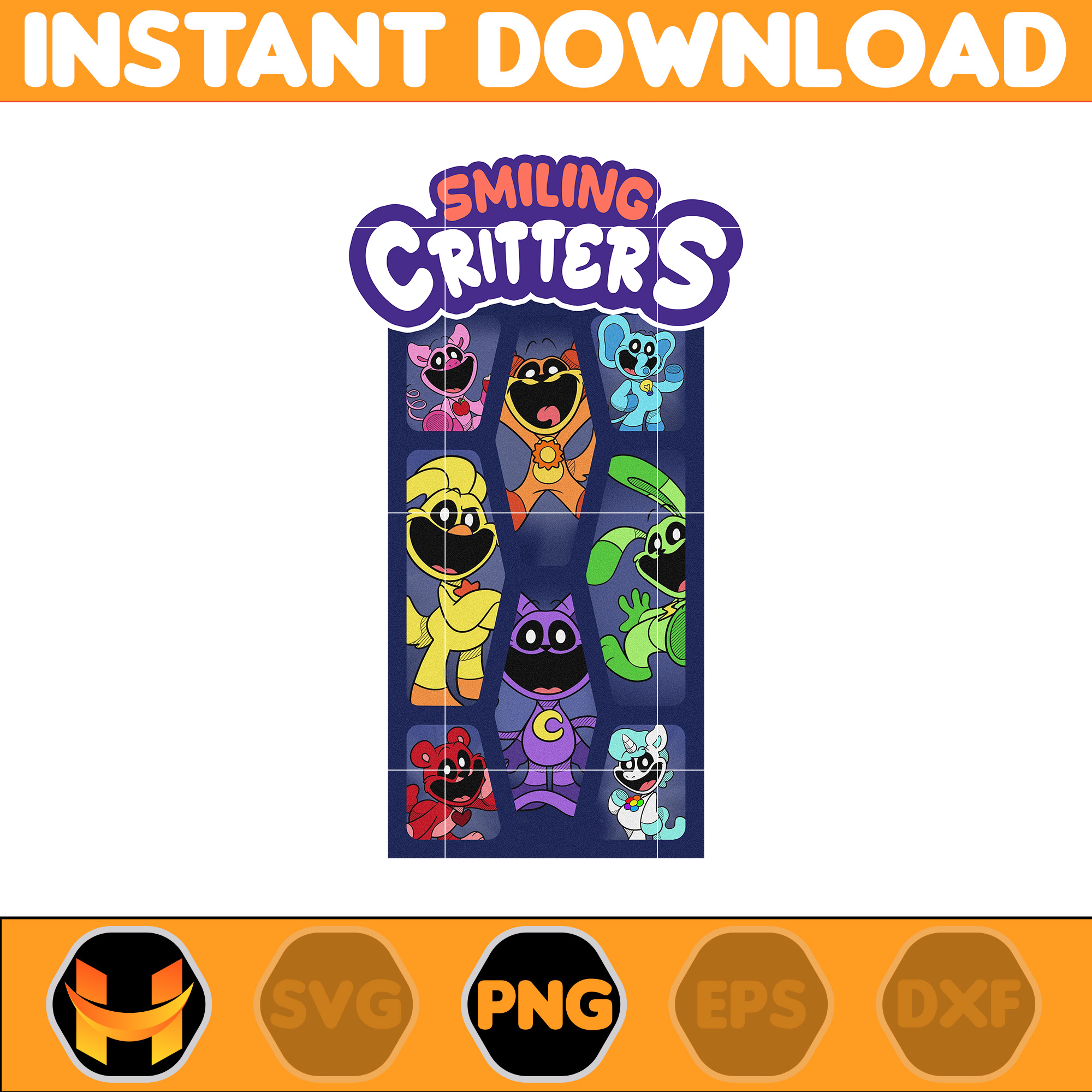 Smiling Critters Png, Print Smiling Critters Png, Sublimatio | Inspire ...