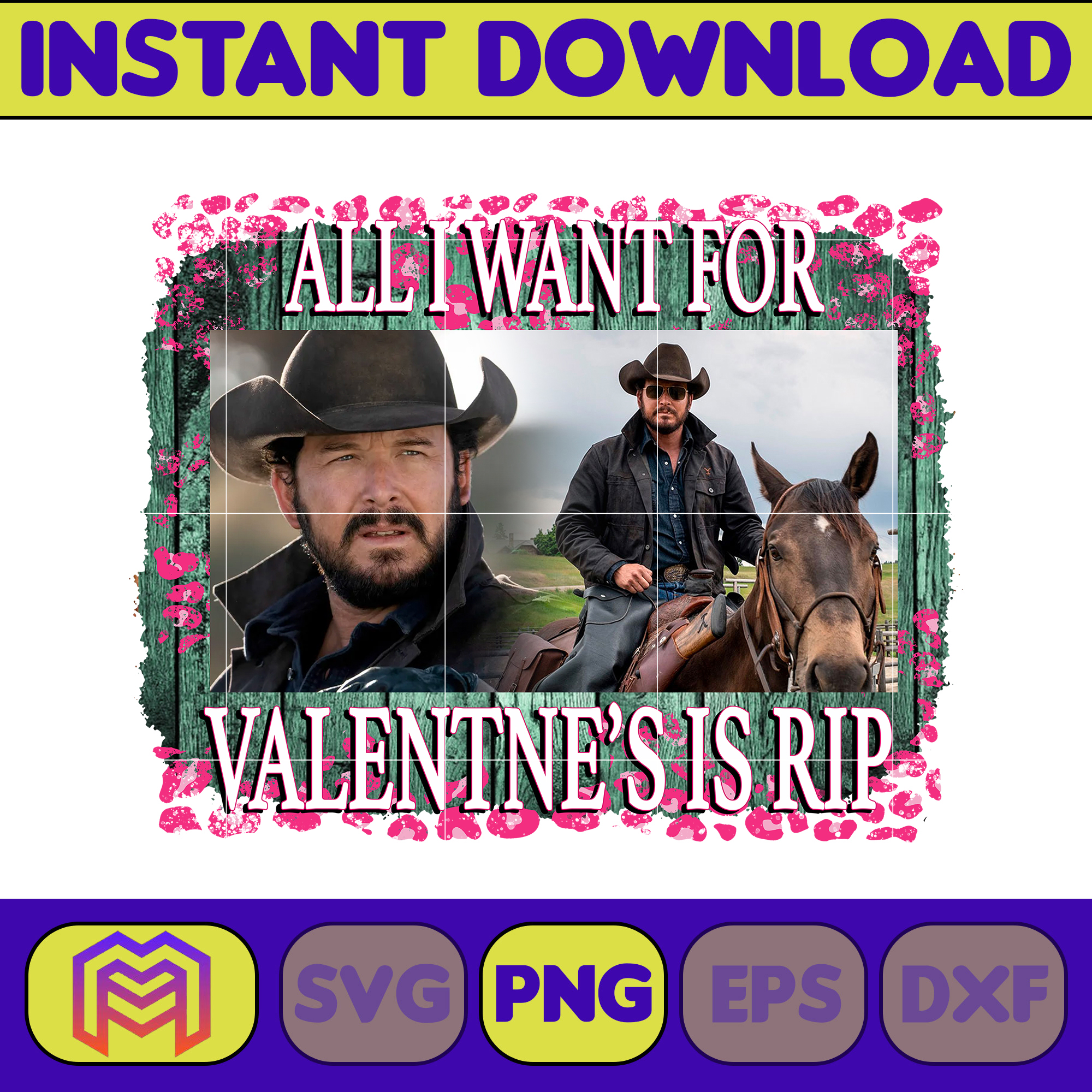 Yellowstone Valentines Sublimation Design, Western Valentine | Inspire ...