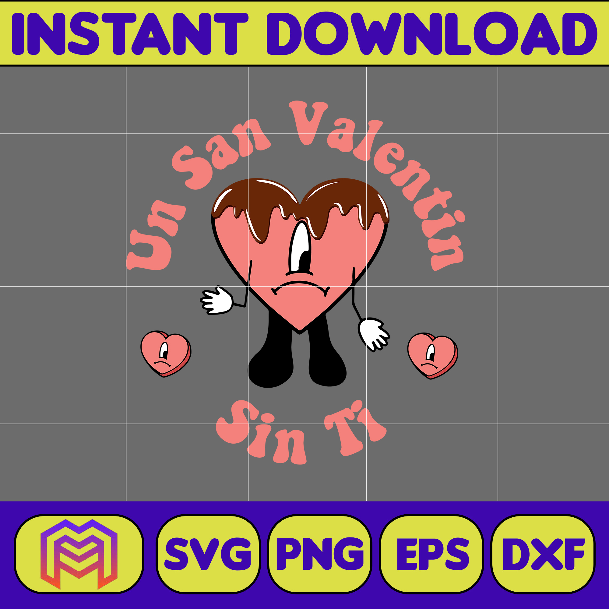 Bad Bunny Valentines Day Svg, Benito Svg, Un Valentina Sin T | Inspire ...