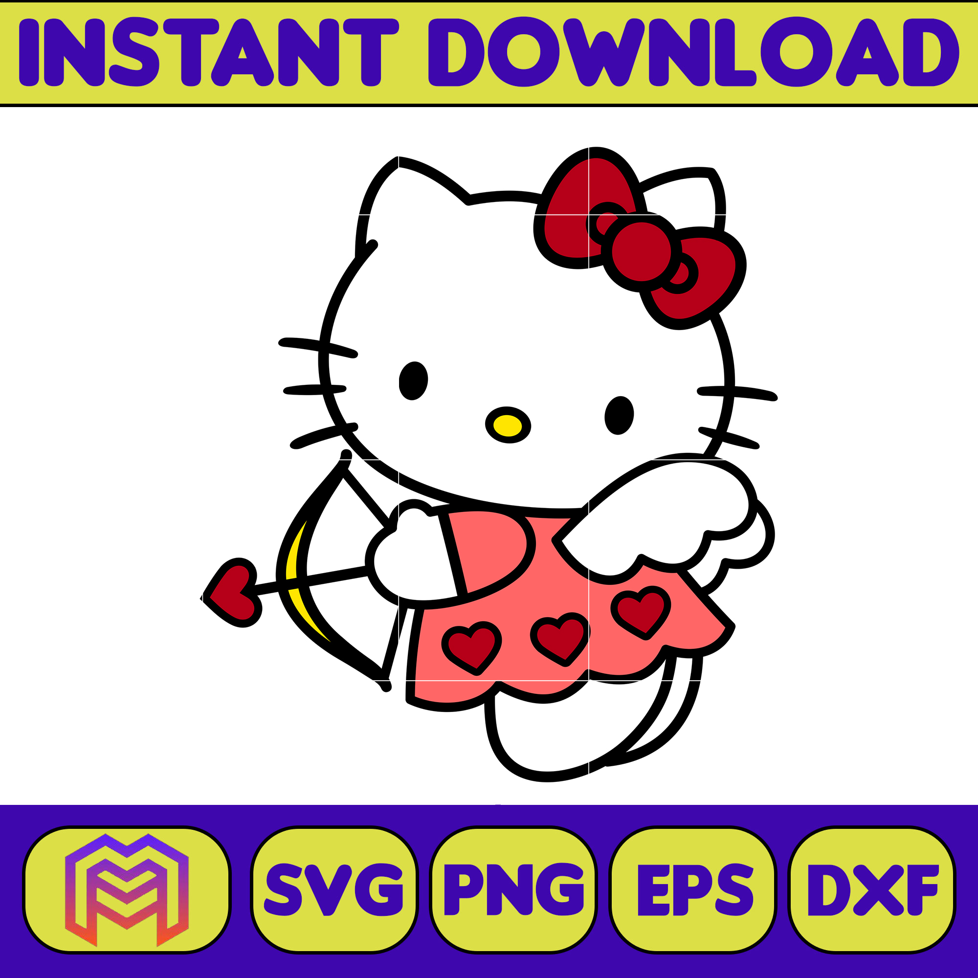 Hello Cats Valentine Svg, Valentines Day Kitty Svg Svg, Kawa - Inspire Uplift