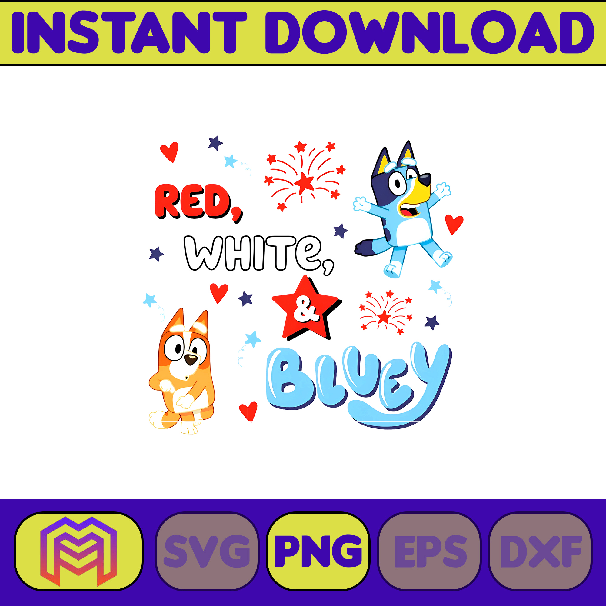 Red White And Bluey Fireworks 4th Of July Png, 4th Of July P | Inspire ...