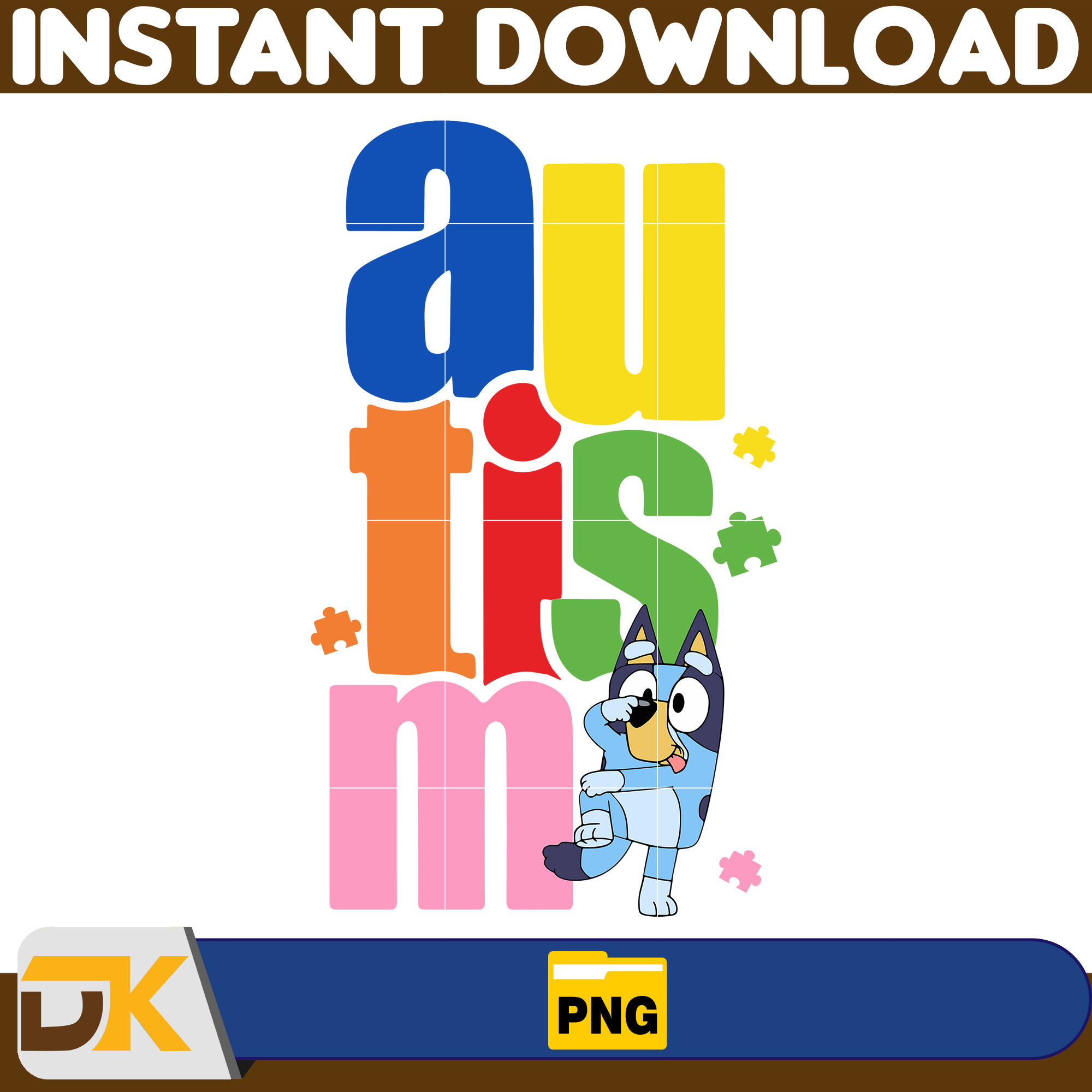 Autism Bluey Png, Autism Awareness Sublimation, Character Ca | Inspire ...
