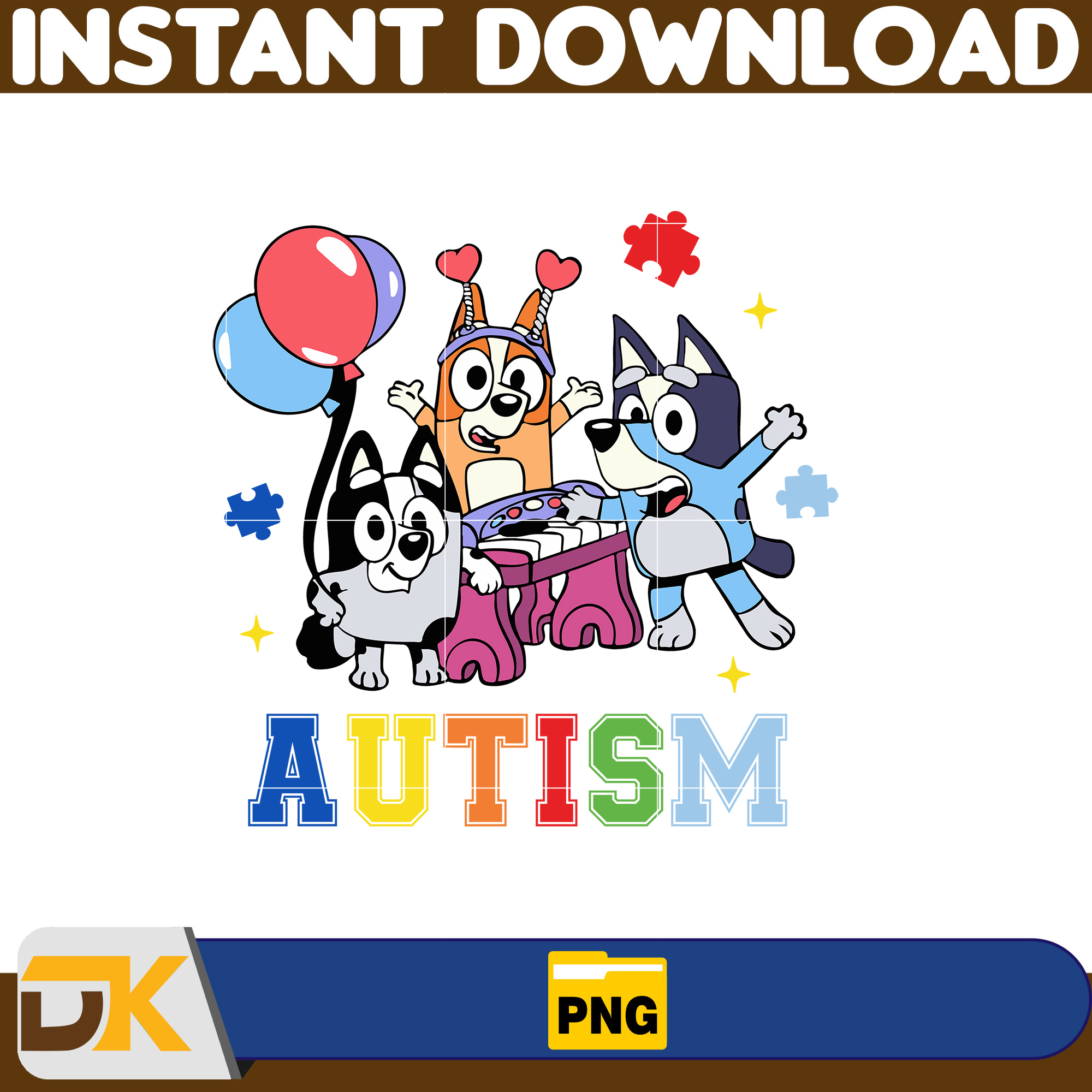 Bluey Autism Png, Autism Awareness Sublimation, Character Ca | Inspire ...