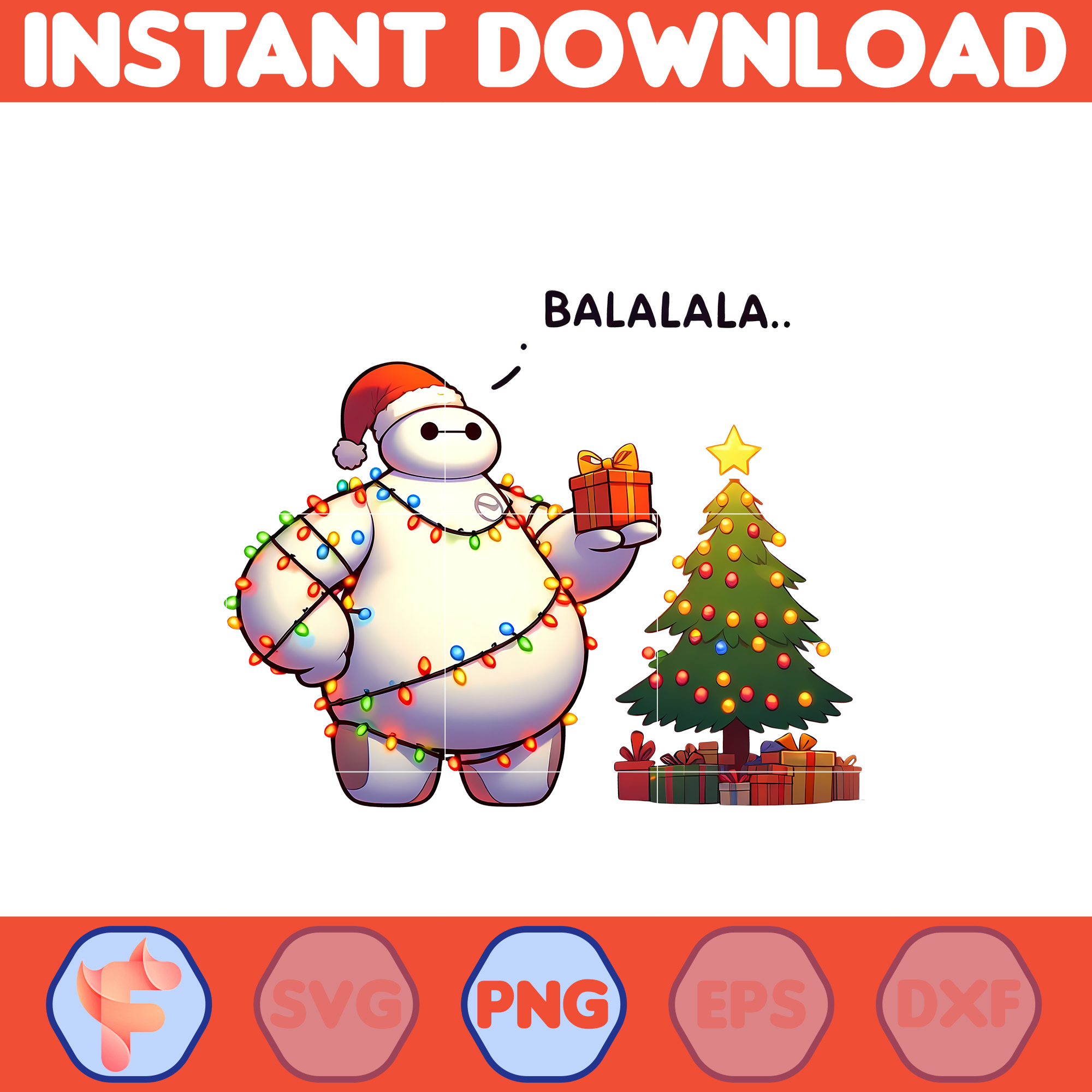 Big Hero Baymax Christmas Png, Baymax Falalala Christmas Png | Inspire ...