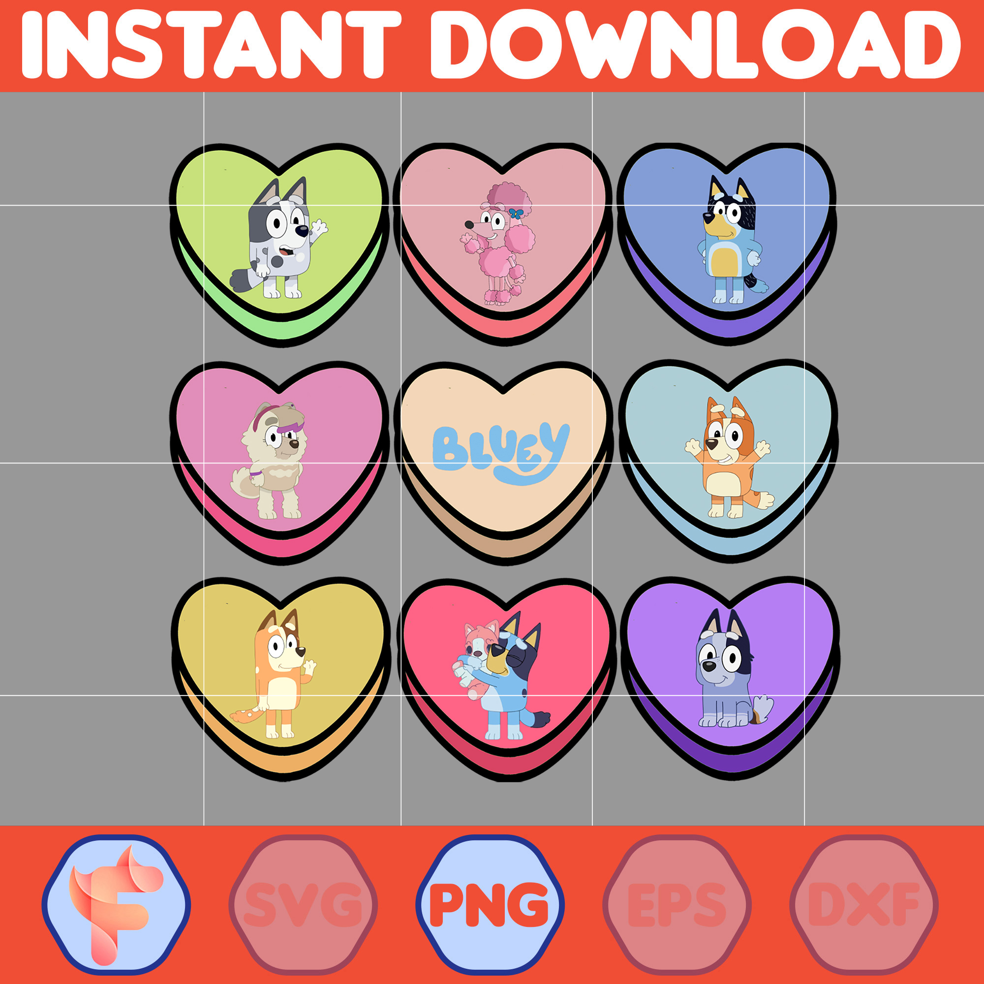 Bluey Valentines Png, Bluey Family Friends, Bluey Png, Bluey | Inspire ...