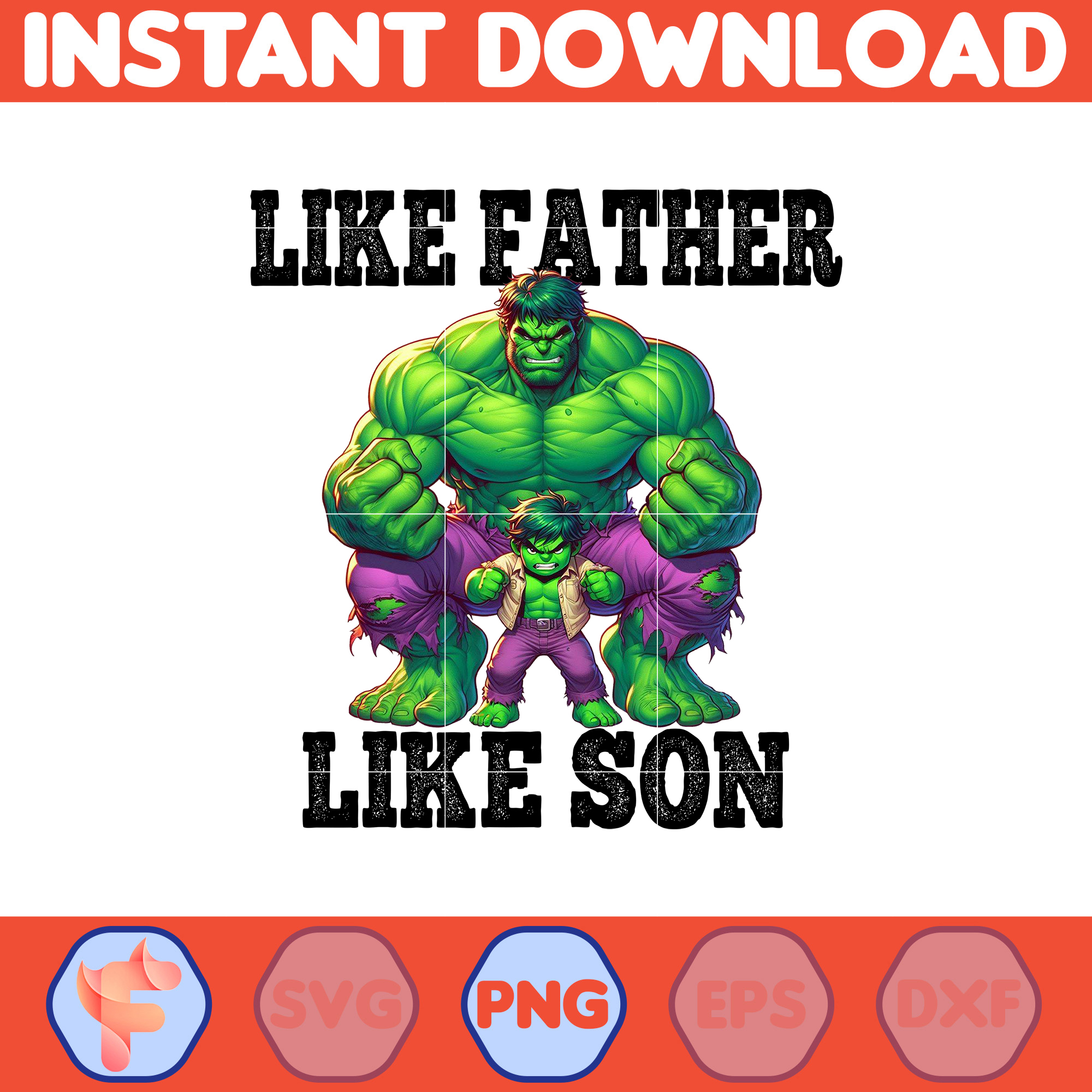 Hulk Dad And Son Png, Father's Day Png, Superhero Dad Png, L | Inspire ...