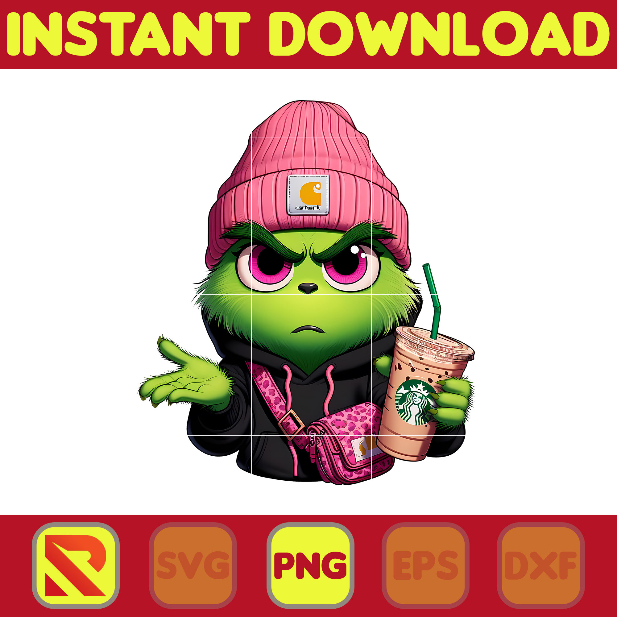 Grinch bougie Hoodie Png, Colorful Boujee Png, Christmas Tre | Inspire ...