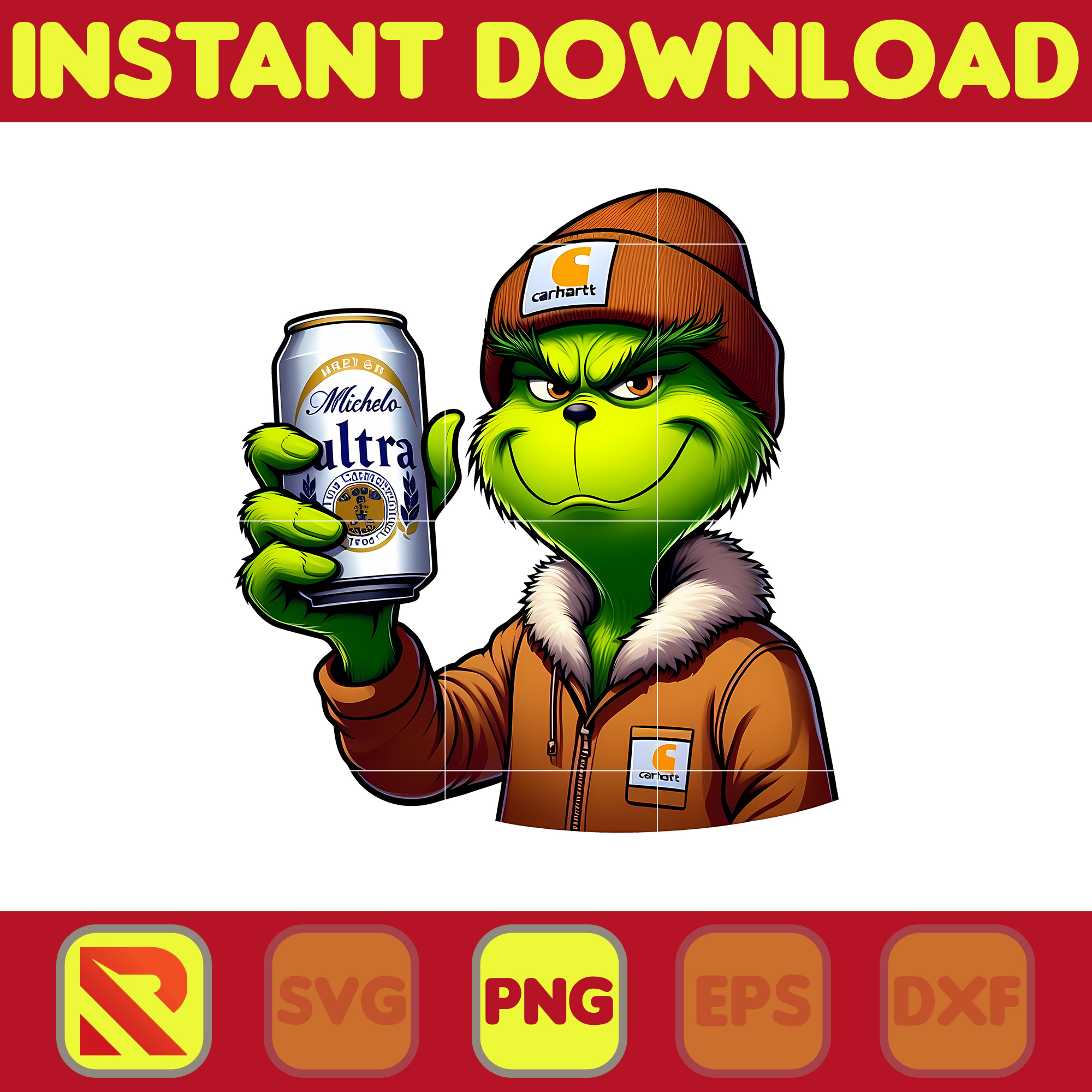 Dad Grinch Drinking Beer Digital File, Sublimation Grinch Fi | Inspire ...