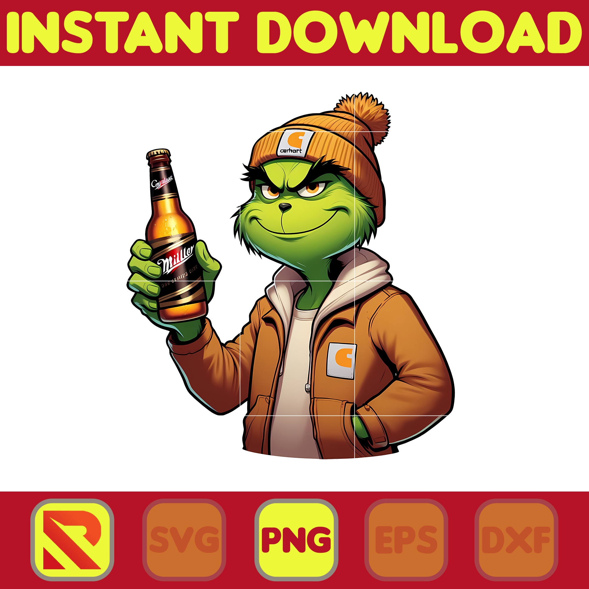 Dad Grinch Drinking Beer Digital File, Sublimation Grinch Fi | Inspire ...