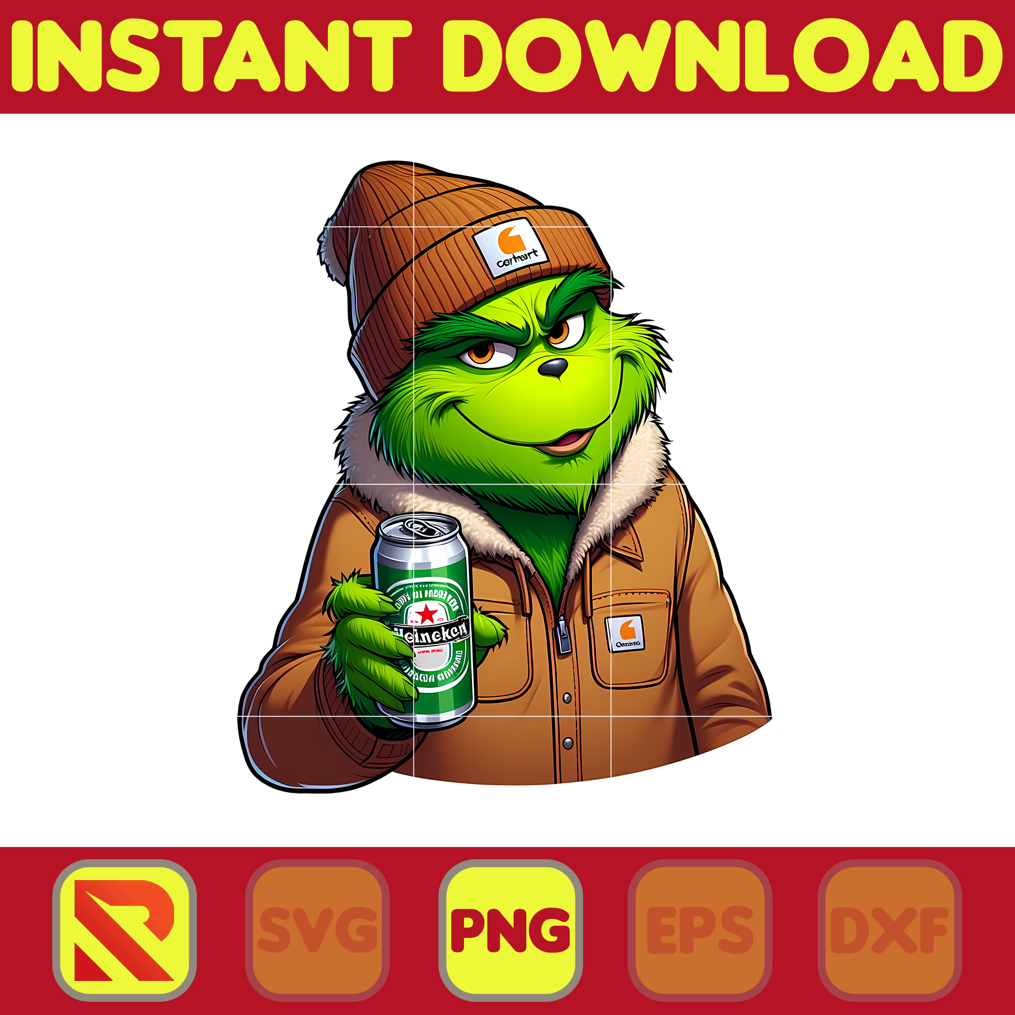 Dad Grinch Drinking Beer Digital File, Sublimation Grinch Fi | Inspire ...